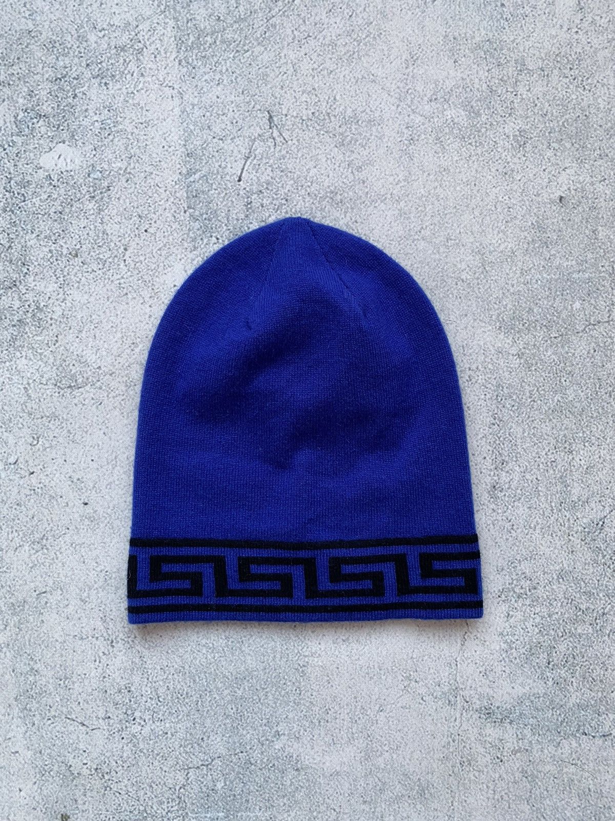 Versace Versace Monogram Logo Wool Cashmere Beanie Hat | Grailed