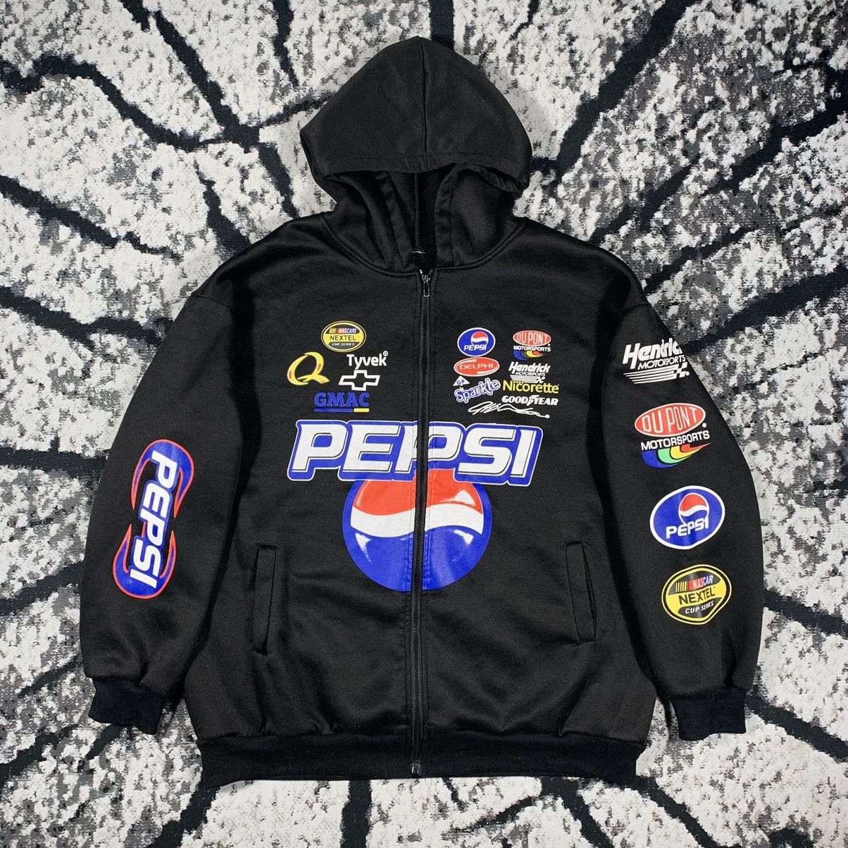 Vintage Pepsi Hype y2k Racing Zip Hoodie Streetwear Vintage Style | Grailed