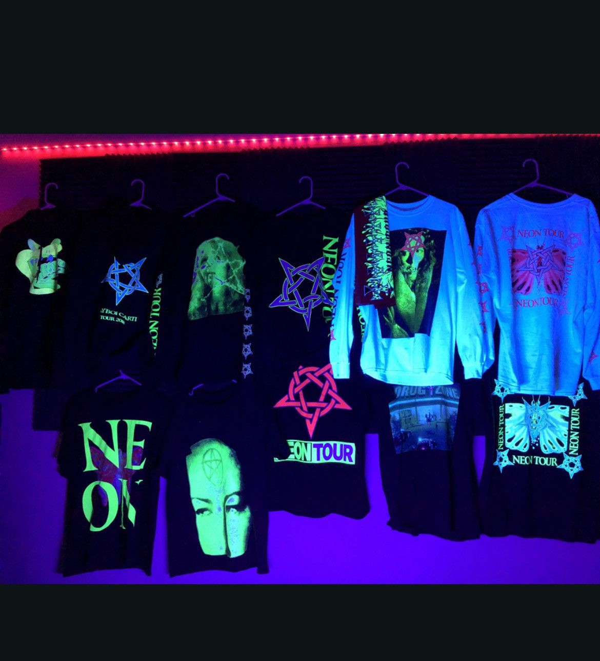 Playboi Carti Playboi Carti Anarchy Tee Neon tour | Grailed