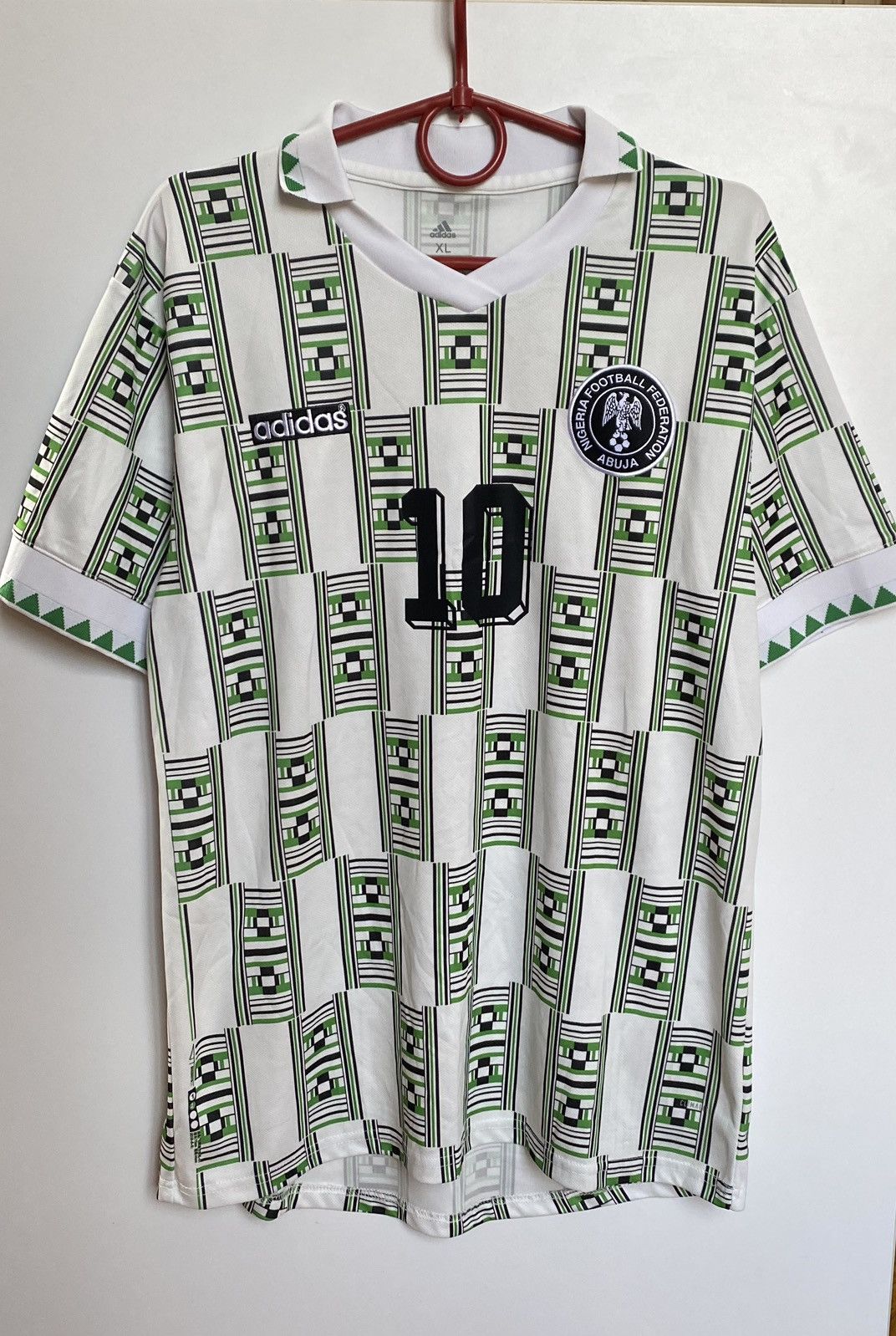 Adidas × Vintage Nigeria 1994 Jay Jay Okocha Jersey Football shirt Away ...