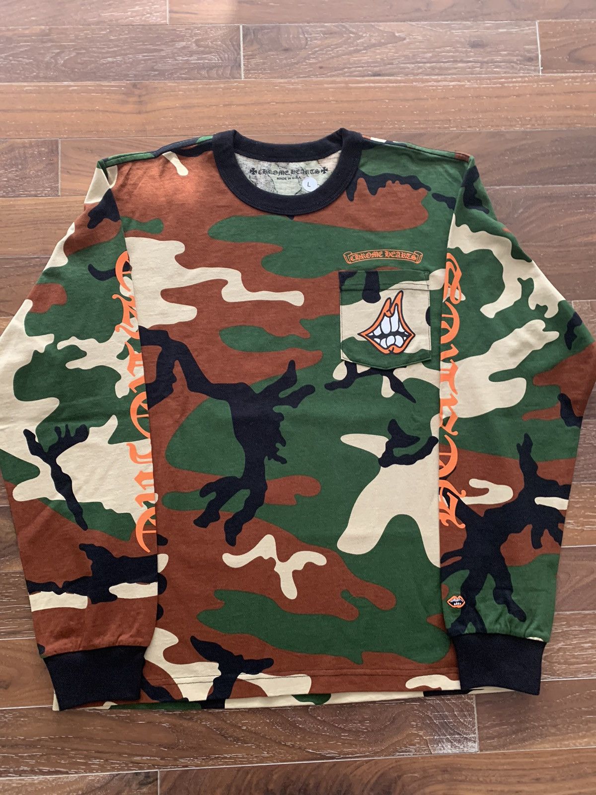 Chrome Hearts Chrome Hearts Matty Boy Caution Camo Tee Shirt L | Grailed