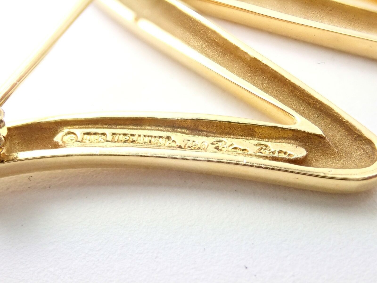 Tiffany & Co. Yellow Gold Picasso Large Squiggle Zig Zag Pin Brooch ...