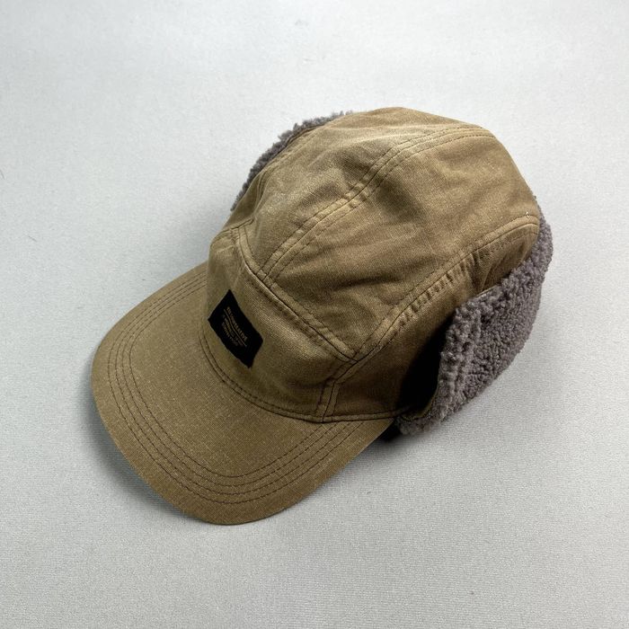 Rei REI Hat Cap L/XL Tan Farlands Ear Flaps Waxed 5 Panel Fleece | Grailed