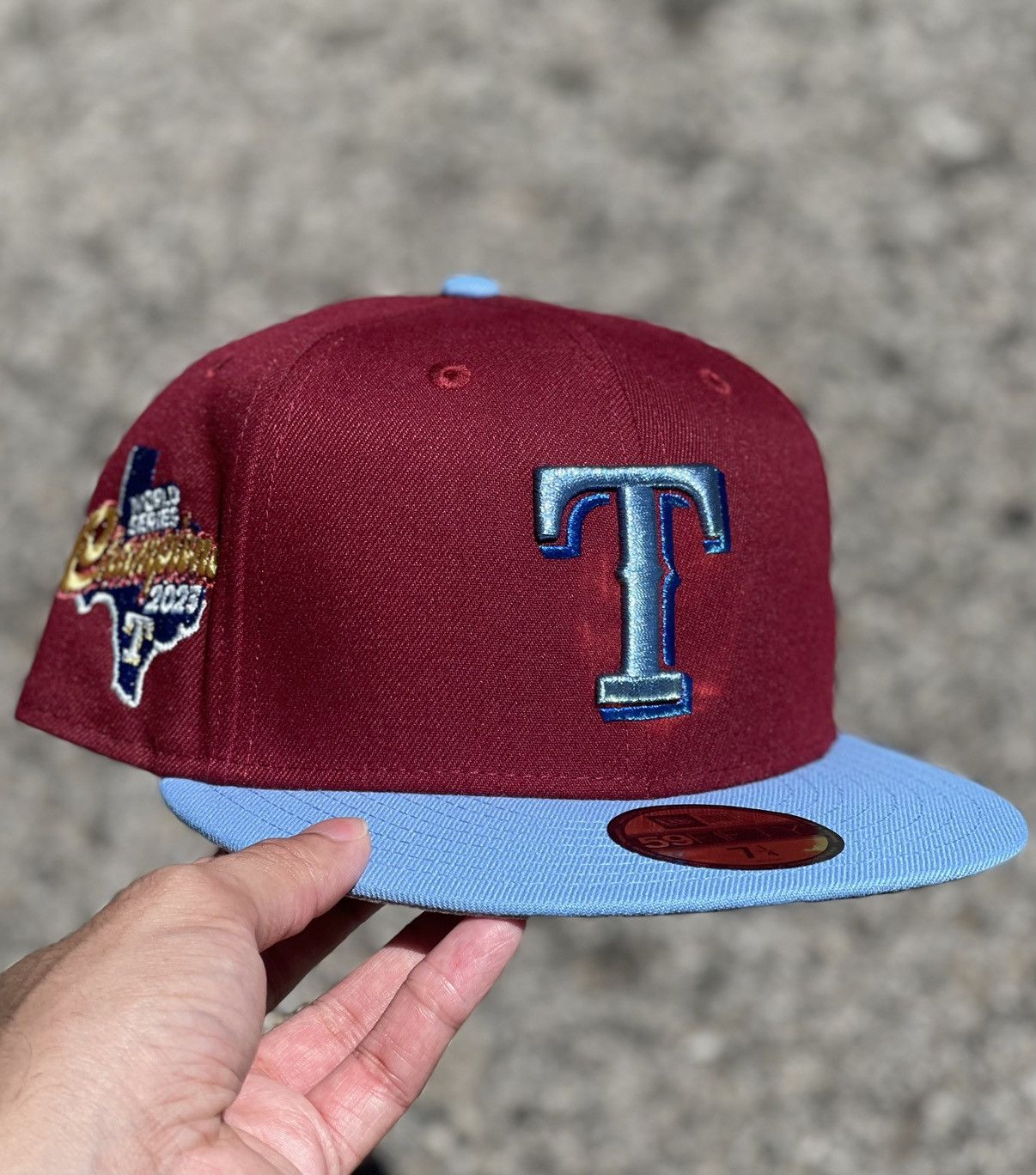 MLB × New Era × Topperz 7 1/4 Topperzstore USA Exclusive Texas Rangers 2023 WS Champ | Grailed