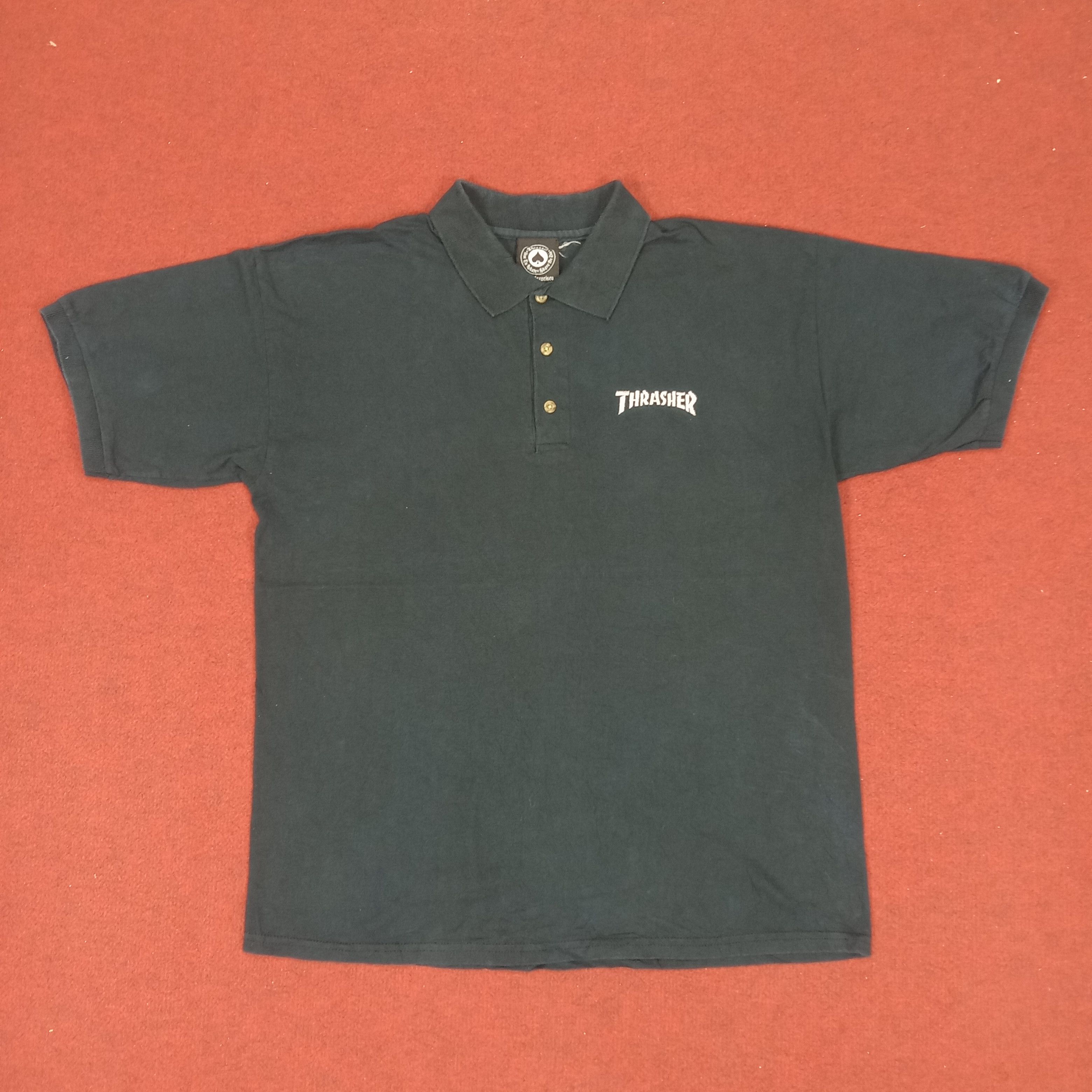 Skategang × Streetwear × Thrasher Thrasher Casual Style Collar Polos ...