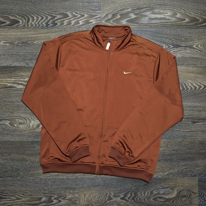 Nike Rare Y2K Nike Shimmer Caramel Brown Track Top Jacket | Grailed