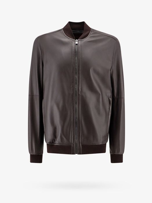 Corneliani Jacket Man Brown Leather Jackets | Grailed
