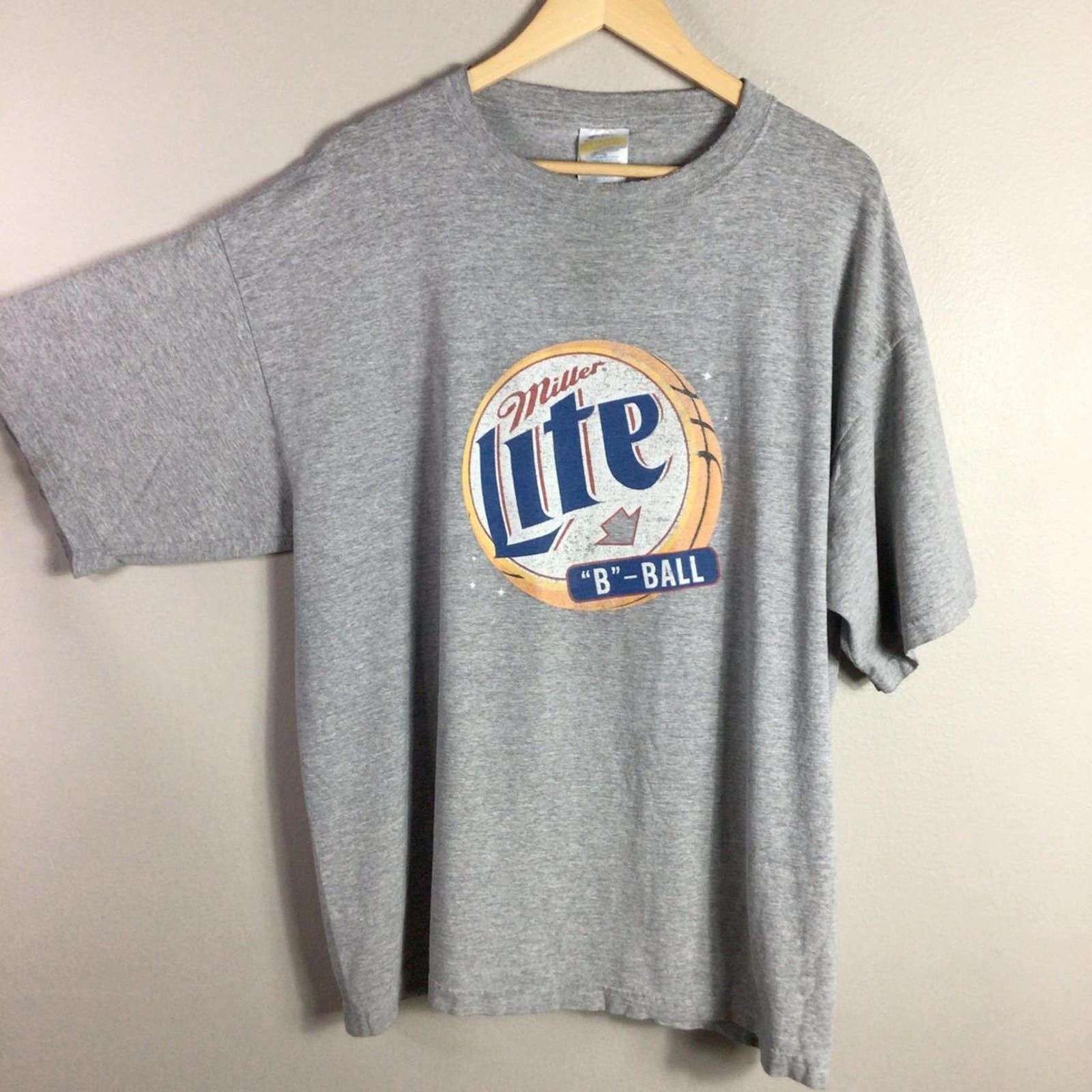 Streetwear Vtg 80s Miller Lite “B”-Ball Basketball No 1 T Shirt 2XL ...