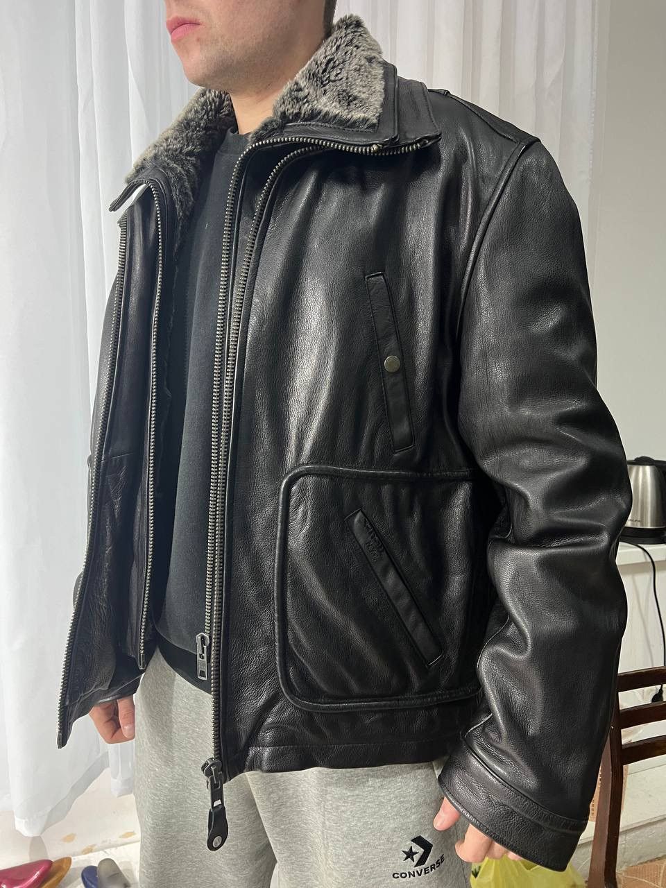 Luxury × Schott Vintage Scott NYC Leather Aviator Jacket Bomber USA ...