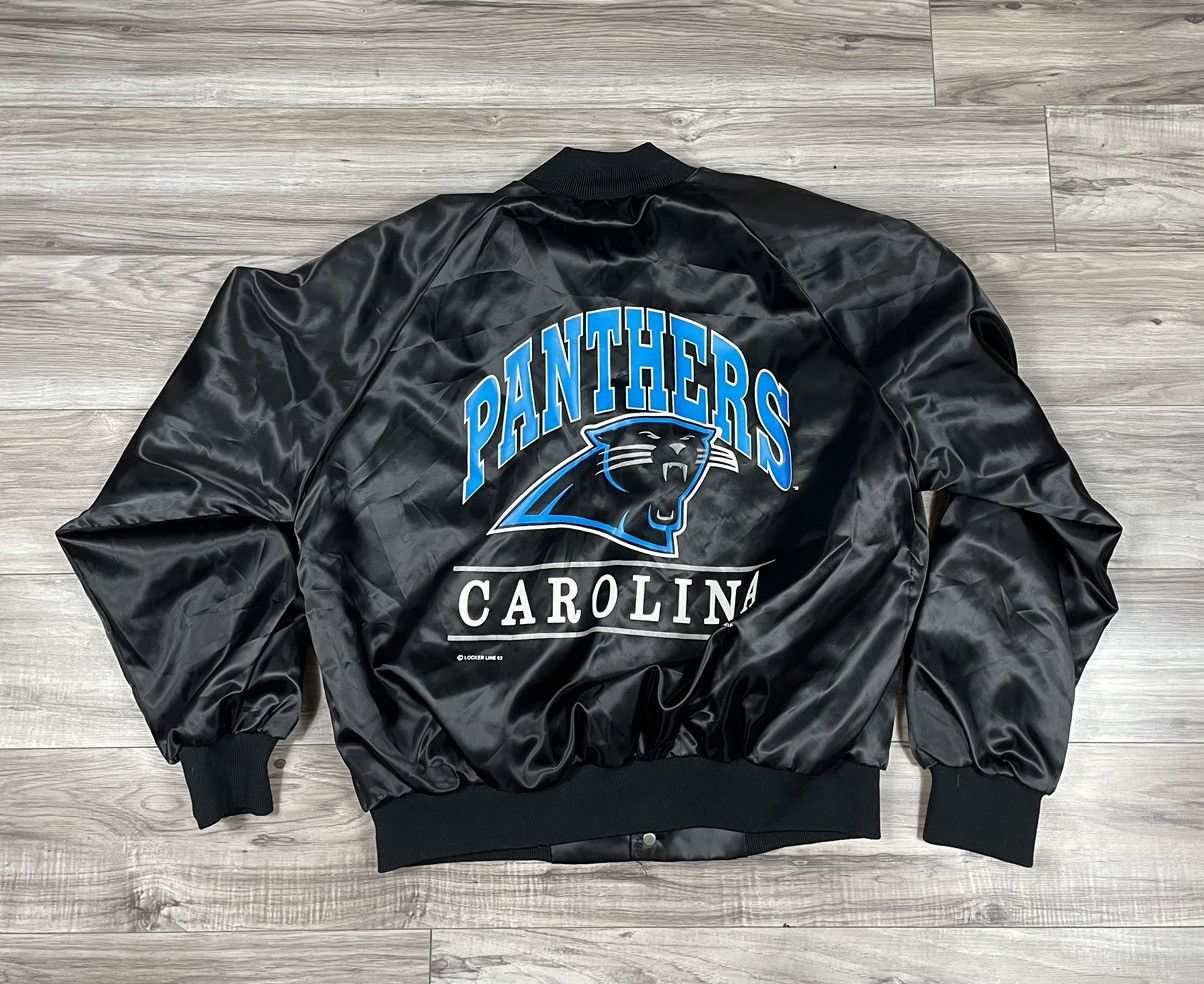 NFL × Vintage Carolina Panthers 90s Satin Bomber Jacket | Grailed