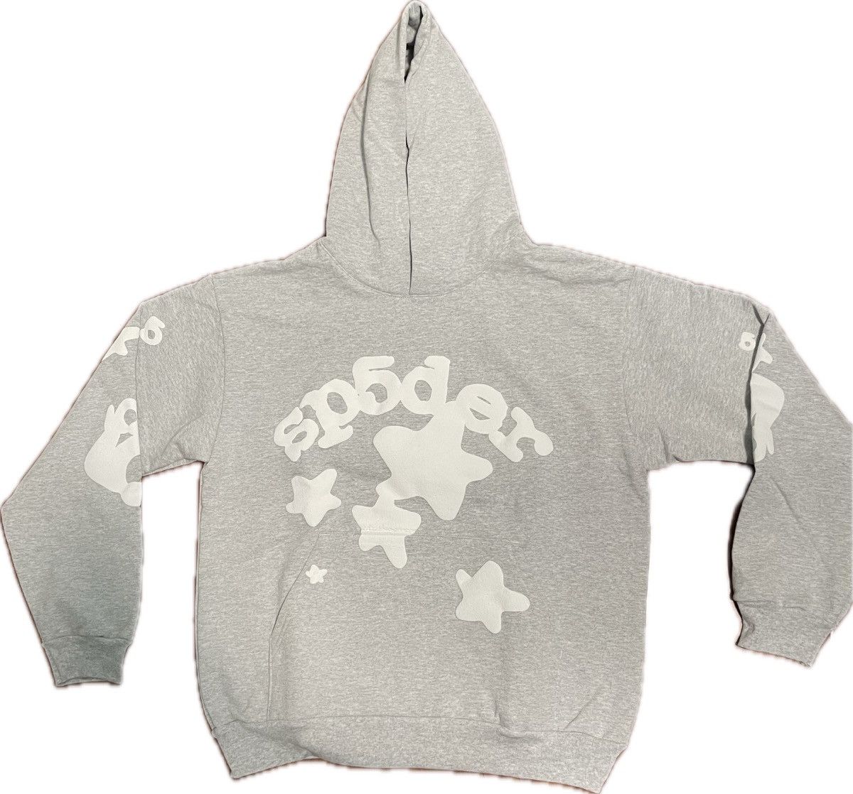 Spider × Young Thug Sp5der Worldwide Spider Beluga Grey Hoodie | Grailed