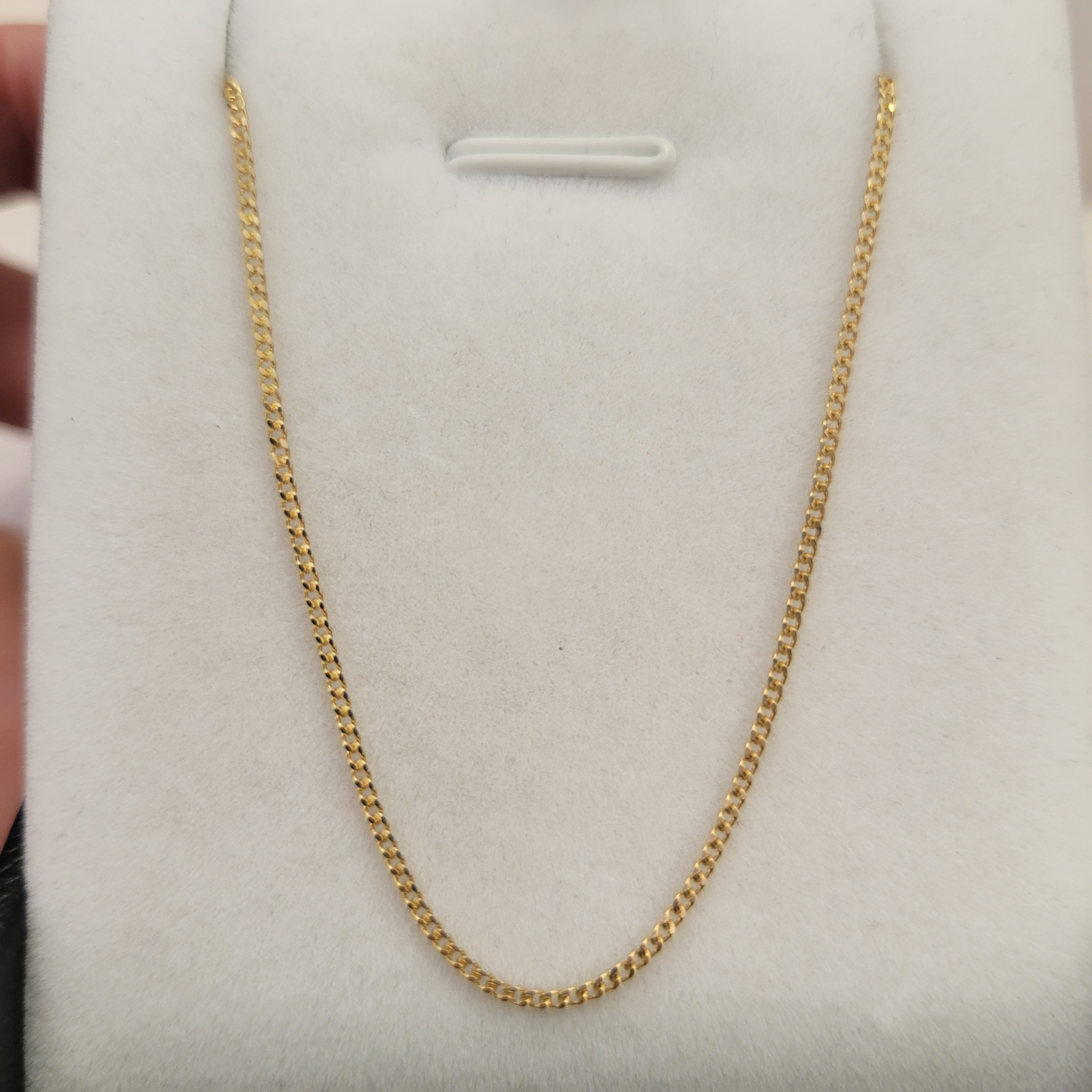10k Solid Gold 10K Gold - 1.2mm Curb 20" Chain Solid Gold | Grailed