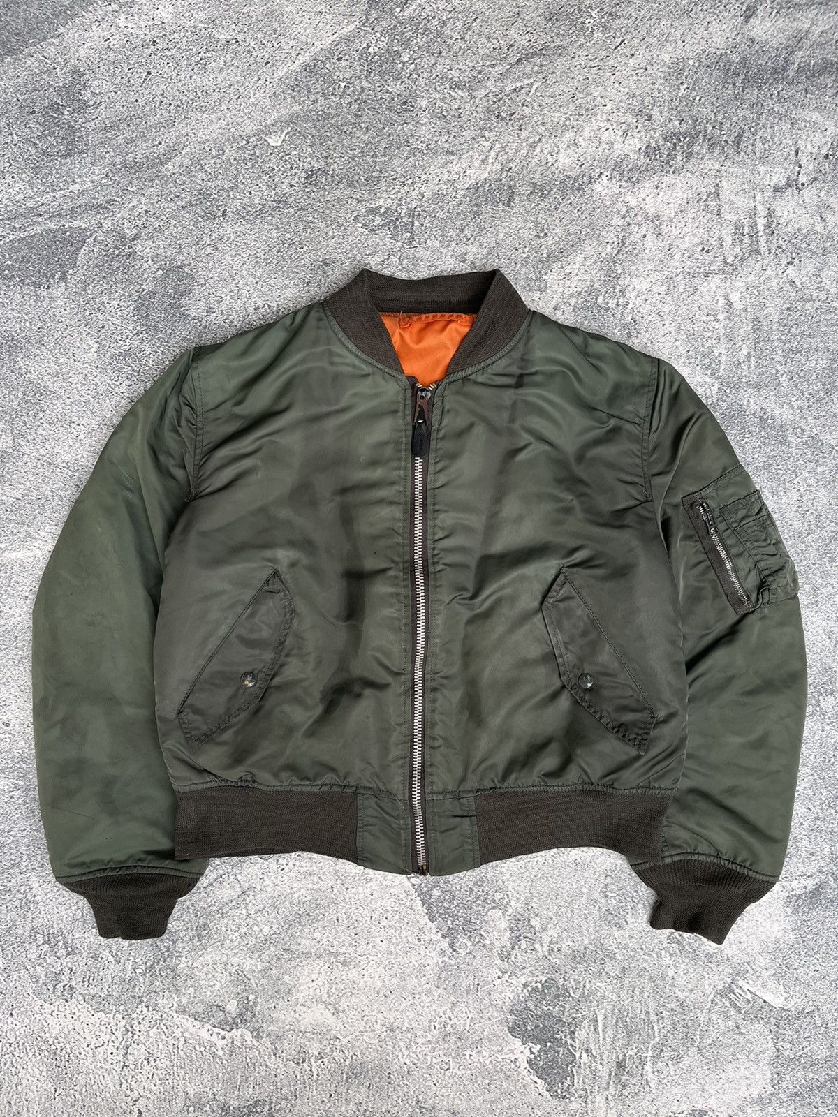 Bomber Jacket × Military × Vintage Vintage faded Alpha industries MA-1 bomber jacket | Grailed