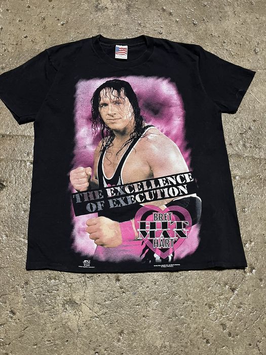 Vintage Crazy Vintage 90s Bret Hart WWF Wrestling Tee Shirt Rare | Grailed