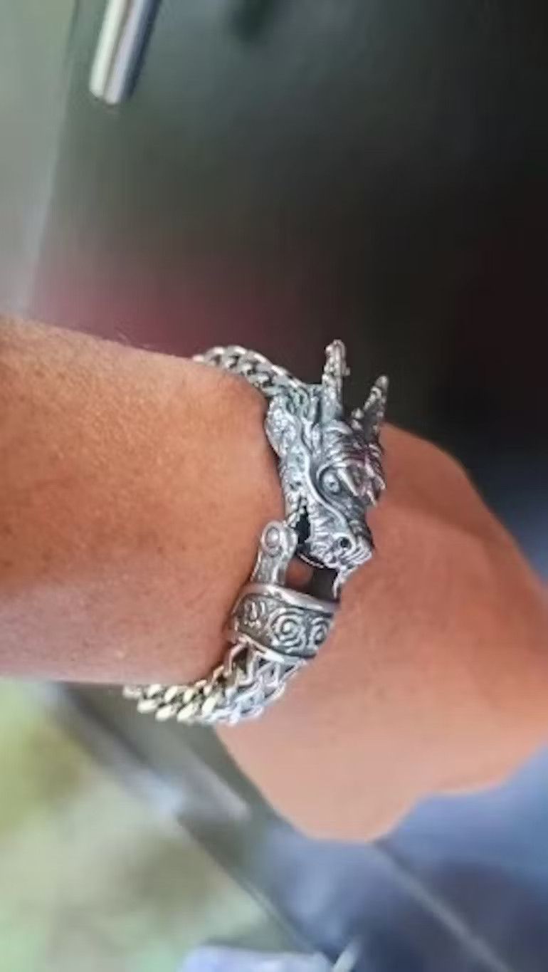 Cuban Link Chain 20 Cm Length Dragon Mesh Chain Bracelet | Grailed