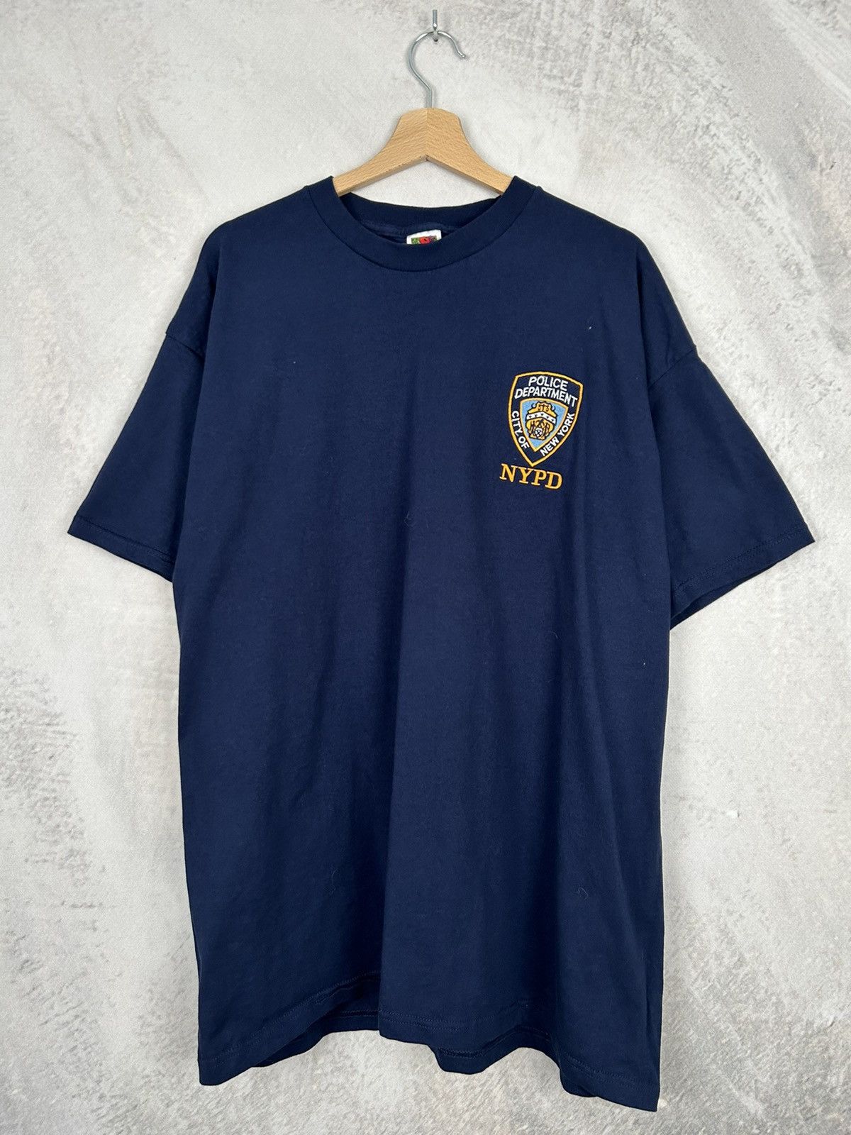 Vintage Vintage NYPD USA Logo Embroidered Tee Rare Hype Alternative ...