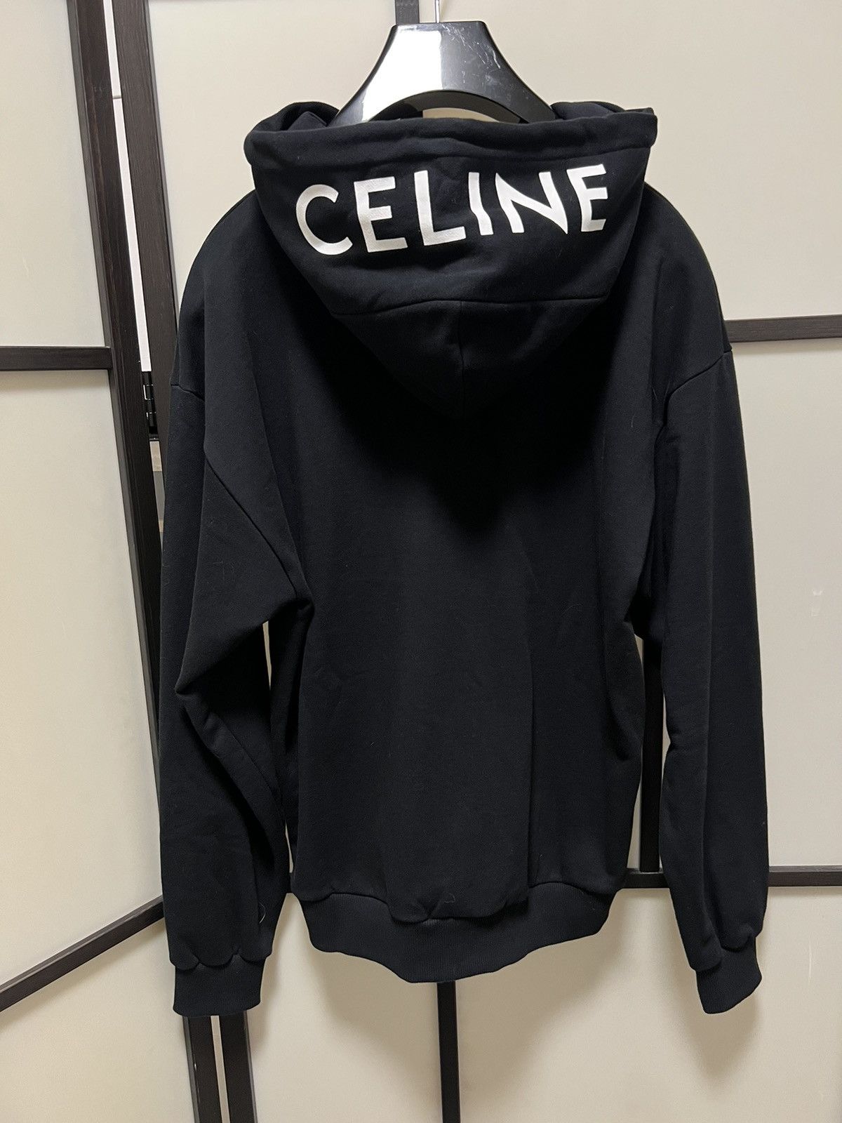 Celine NEW - Logo Loose Zipped Hoodie L | Grailed