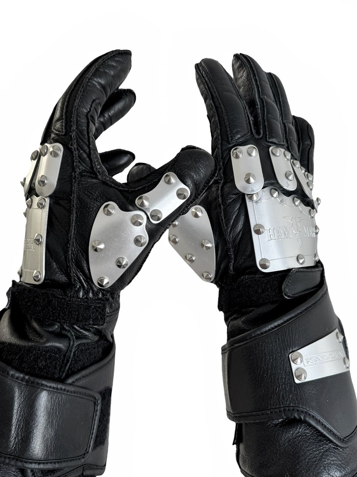 Kadoya HAMMER Spike Studded Armor Leather Gauntlet Glove | Grailed