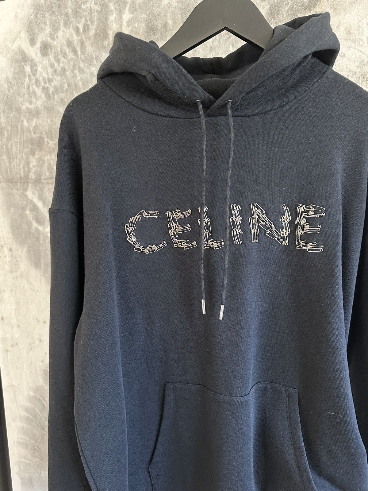 Celine Celine Unreleased safety pin hoodie teen knight poem | Grailed