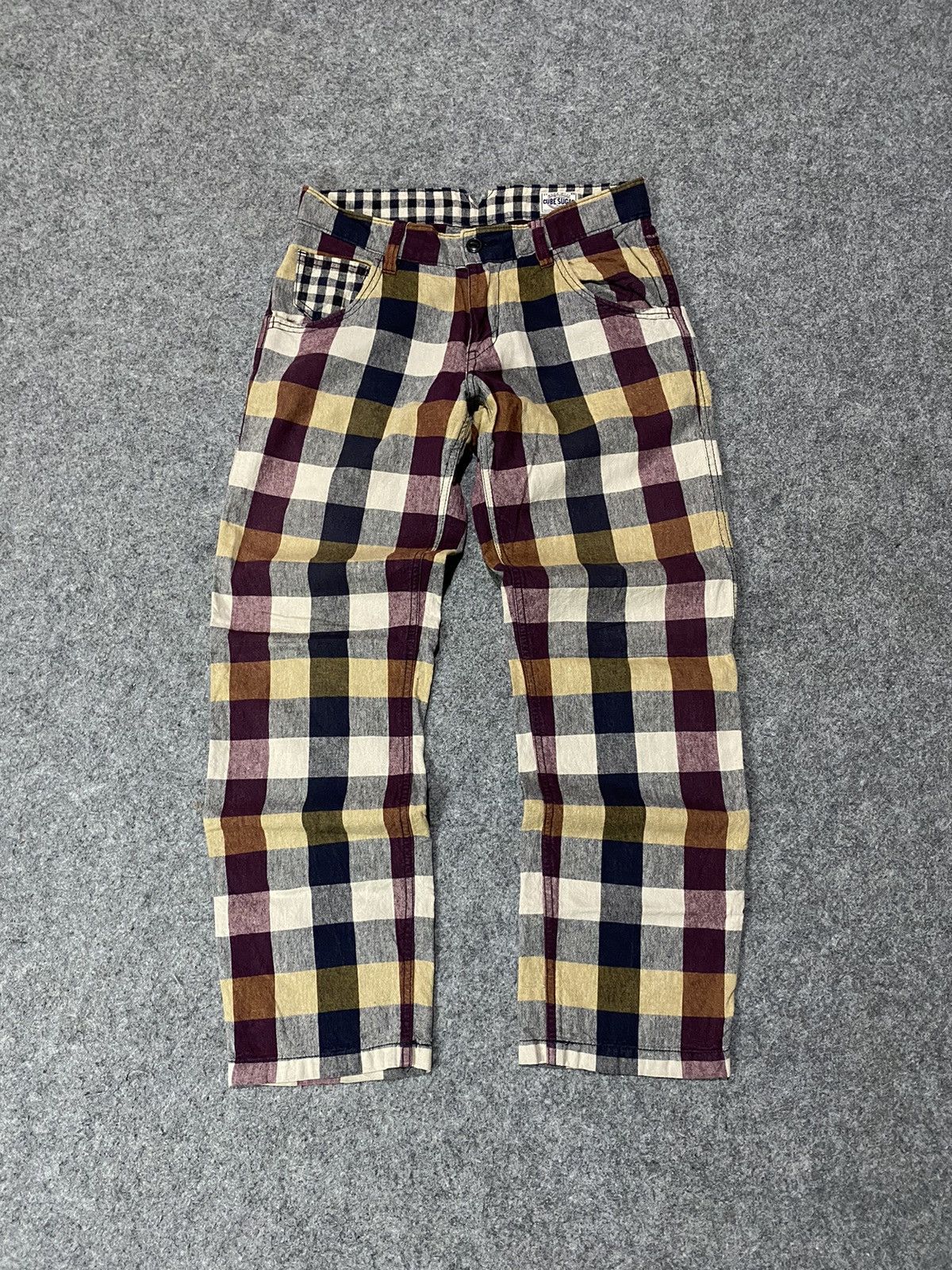 Japanese Brand Cube Sugar Japan Plaid Checkered Pants | Grailed