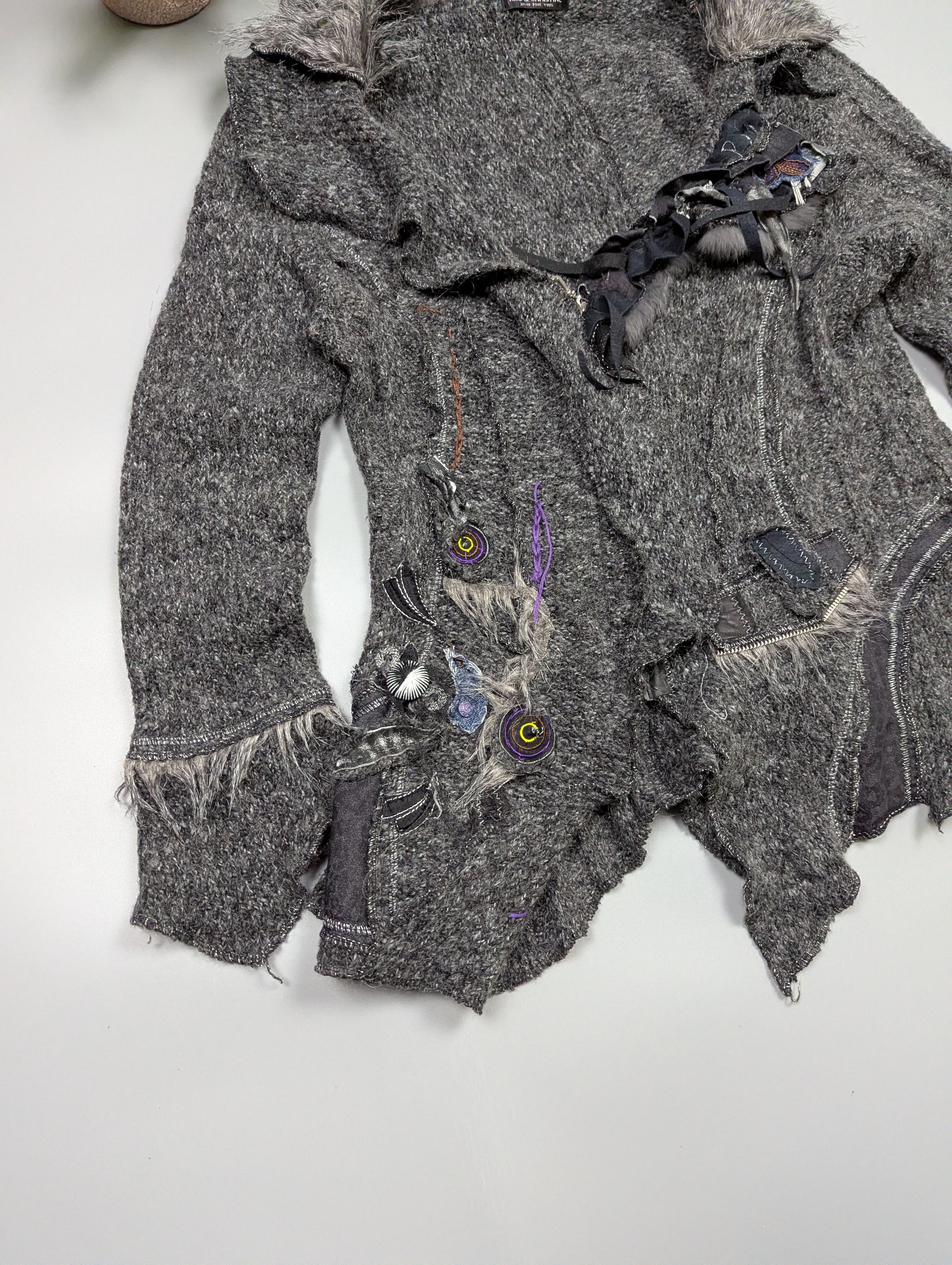 Japanese Brand Juju Christine Vintage Steampunk Wool Cardigan Gothic ...