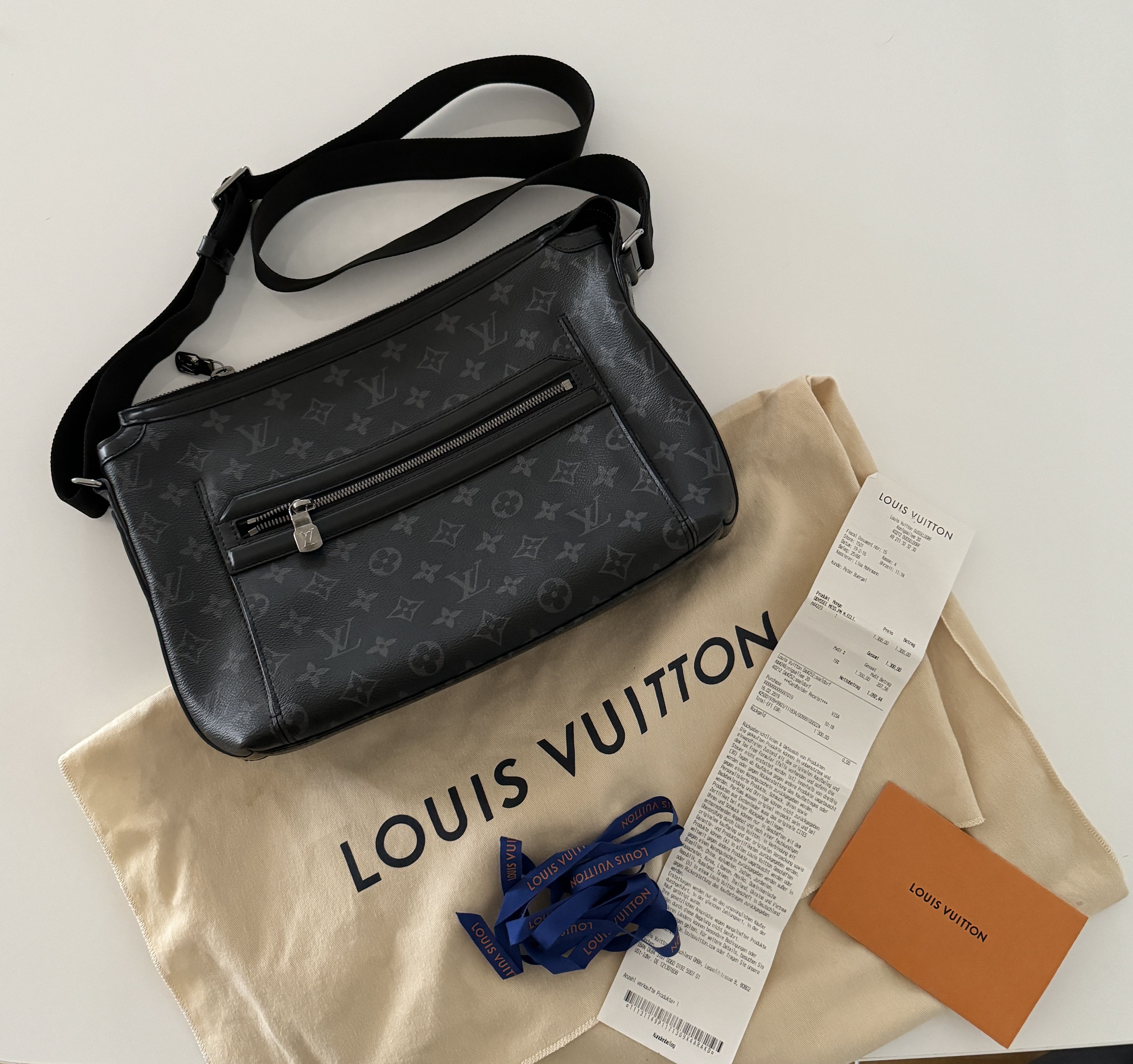 Louis Vuitton Louis Vuitton Odyssey Monogram Leather Bag Black Full Set ...