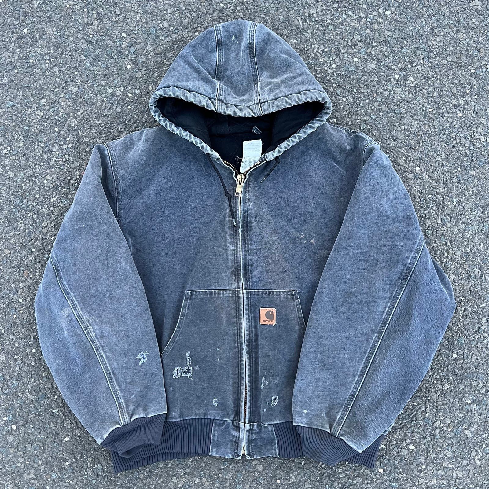 Carhartt × Streetwear × Vintage Vintage gray Carhartt distress faded ...