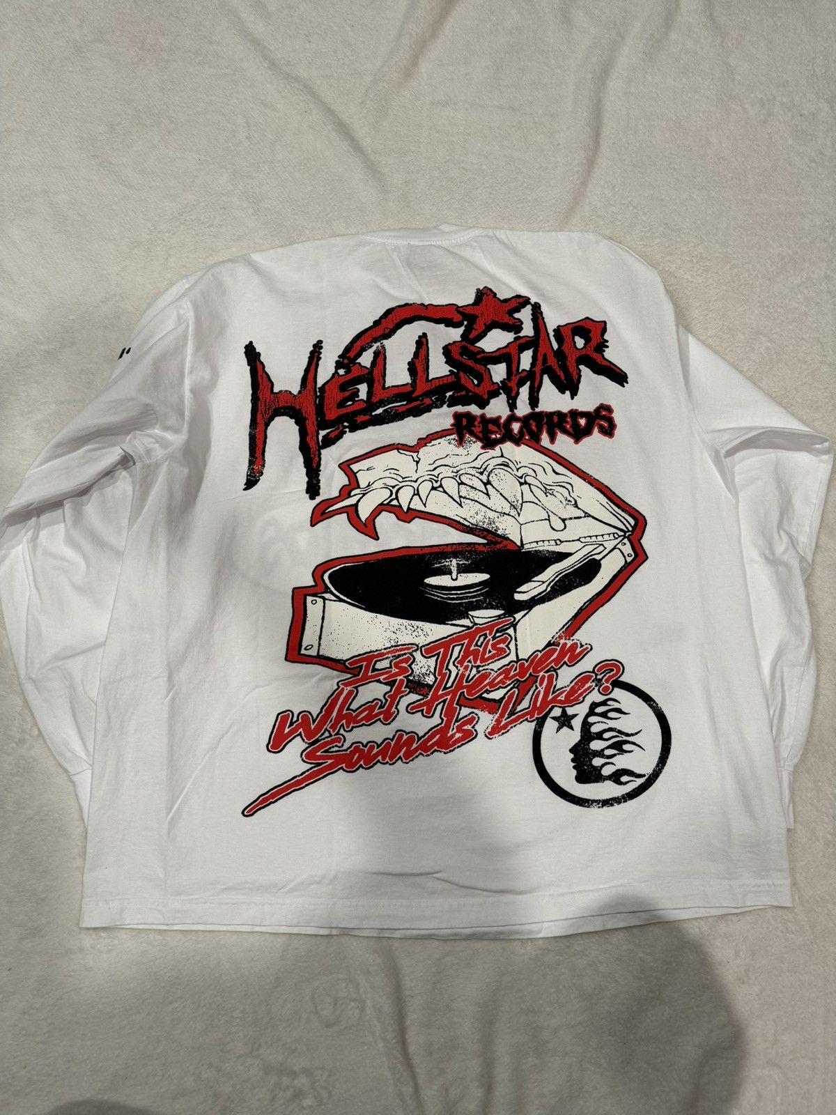 HELLSTAR Hellstar Records Long Sleeve White | Grailed