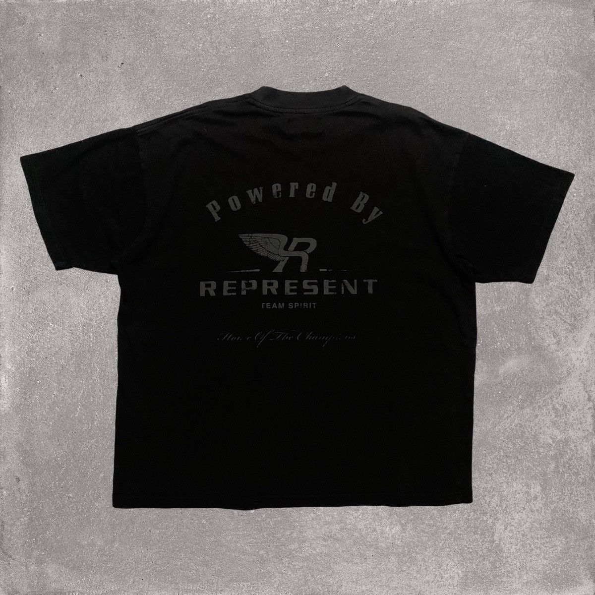Represent Clo. Represent Large Team Spirit Jet Black Tee | Grailed