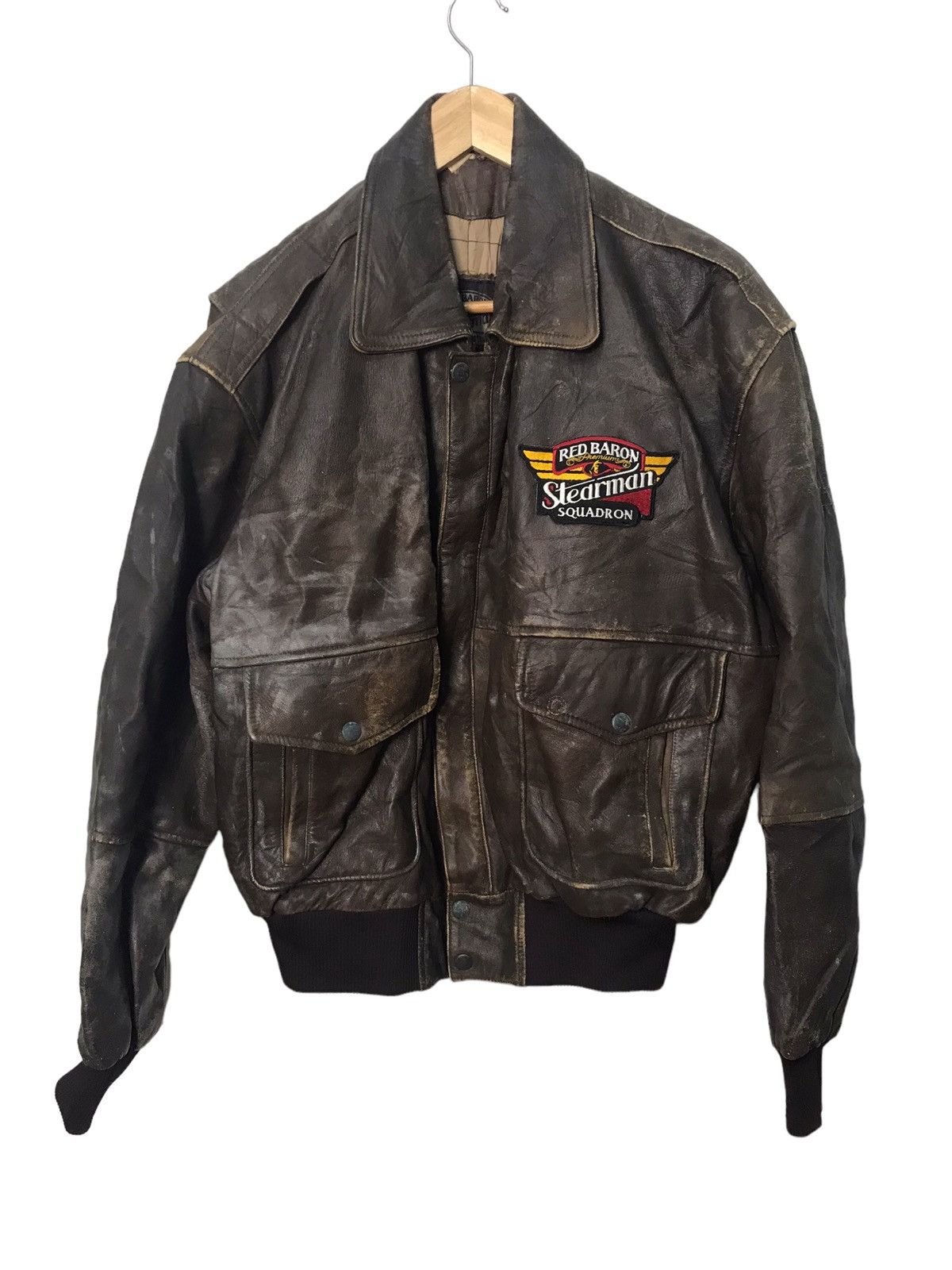 Vintage Red Baron Stearmail Leather Jacket | Grailed