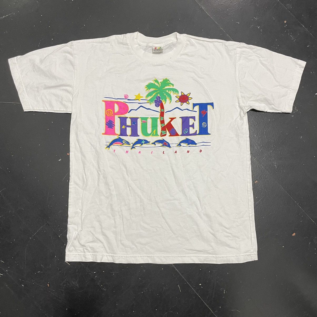 Art × Vacation × Vintage PHUCKET Thailand vacation souvenir Palm Sun ...