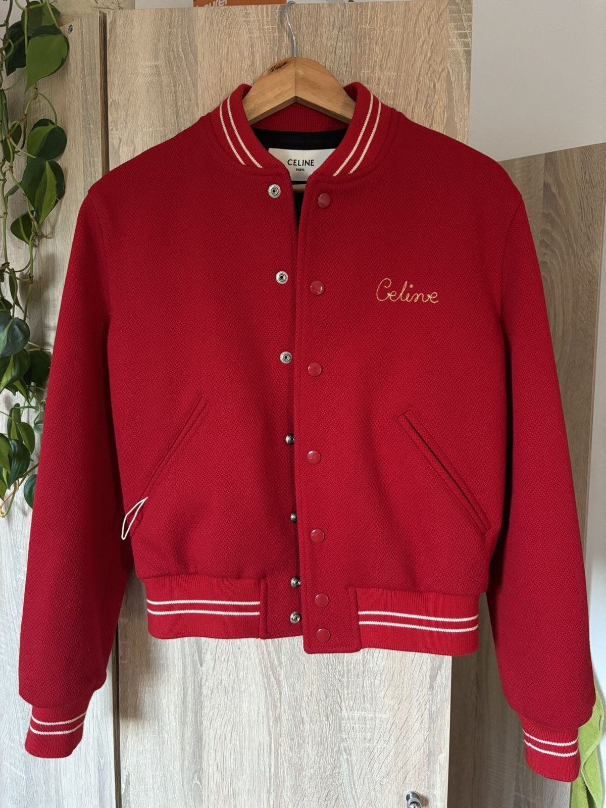 Celine Celine wool embroidery teddy jacket | Grailed