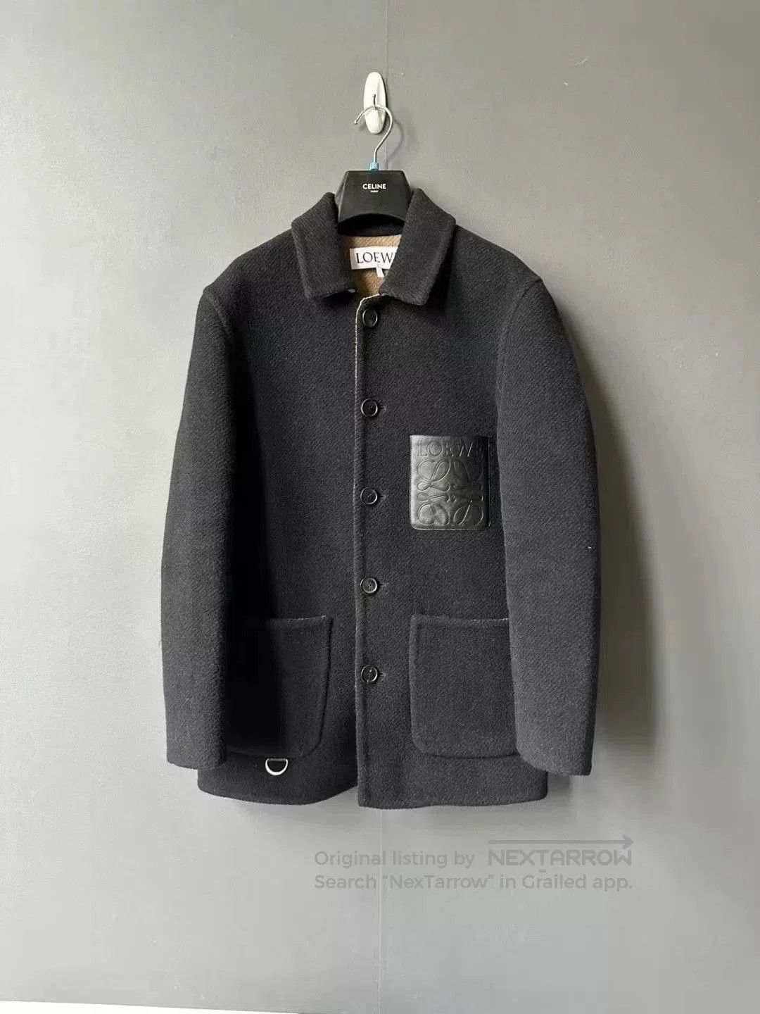Loewe loewe wool leather patch jacket. | Grailed