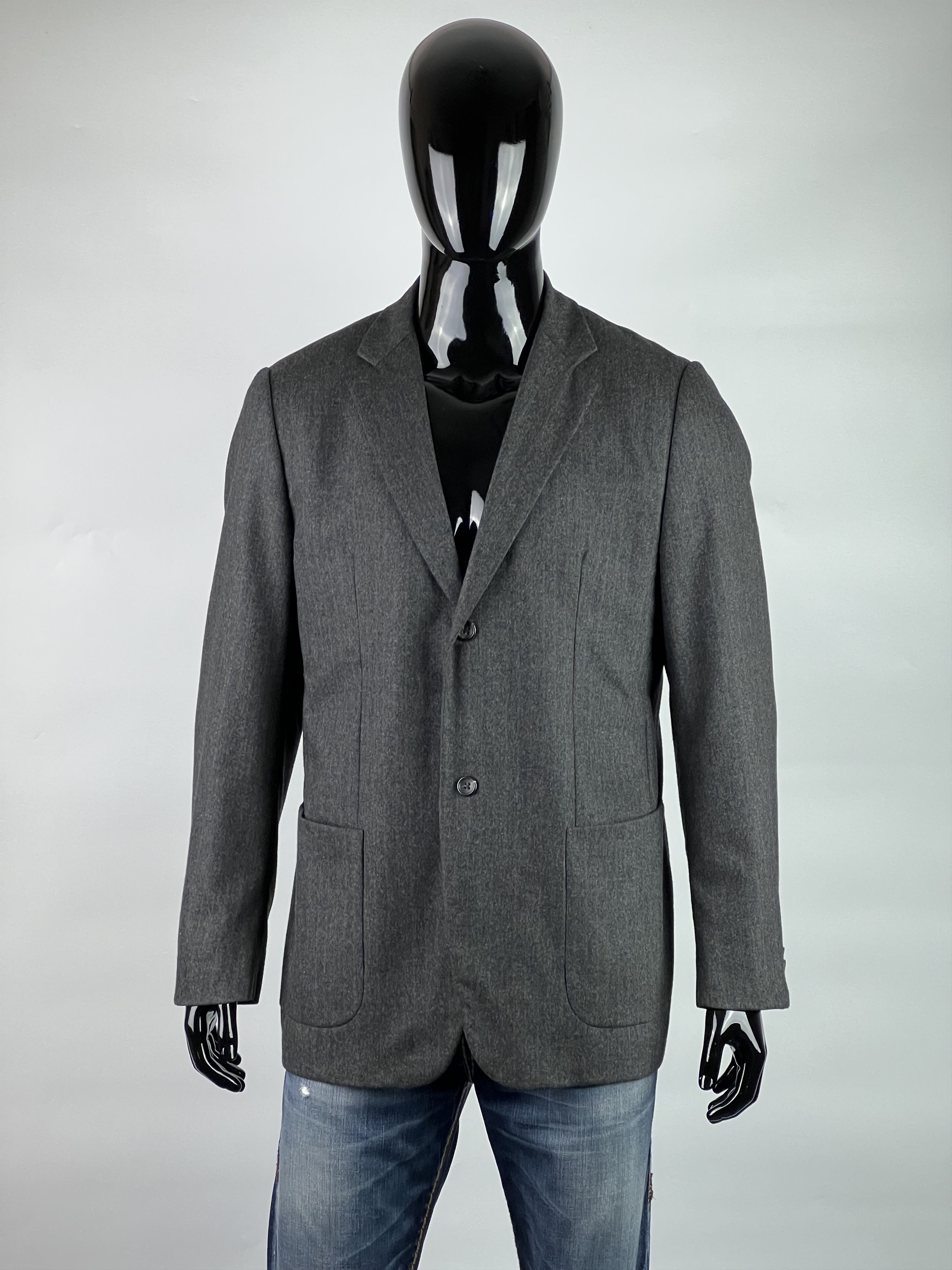 Jil Sander × Raf Simons Jil Sander Raf Simons Era Striped Wool Blazer ...