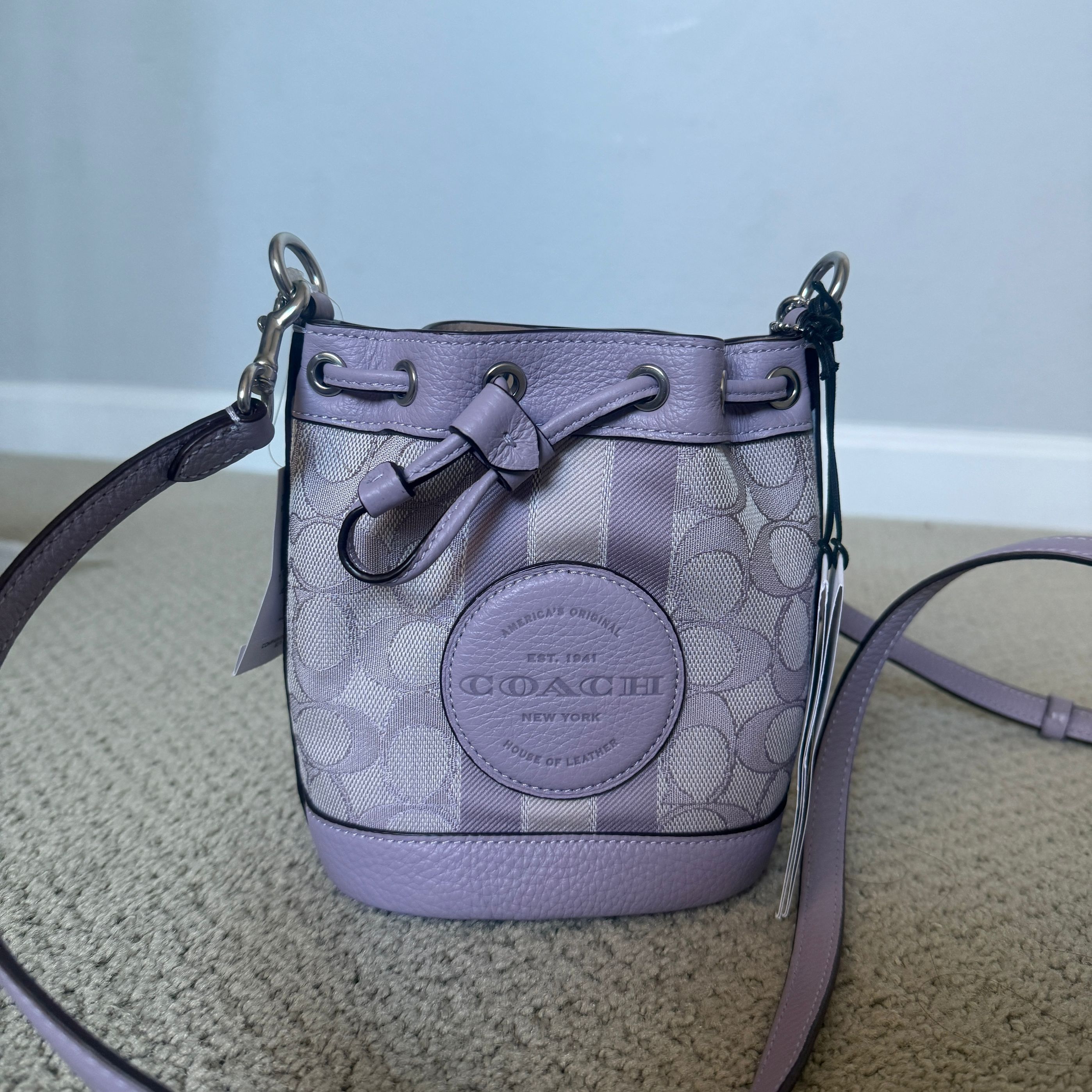 Coach coach Mini Dempsey Bucket Bag With Stripe And Coach Patch | Grailed