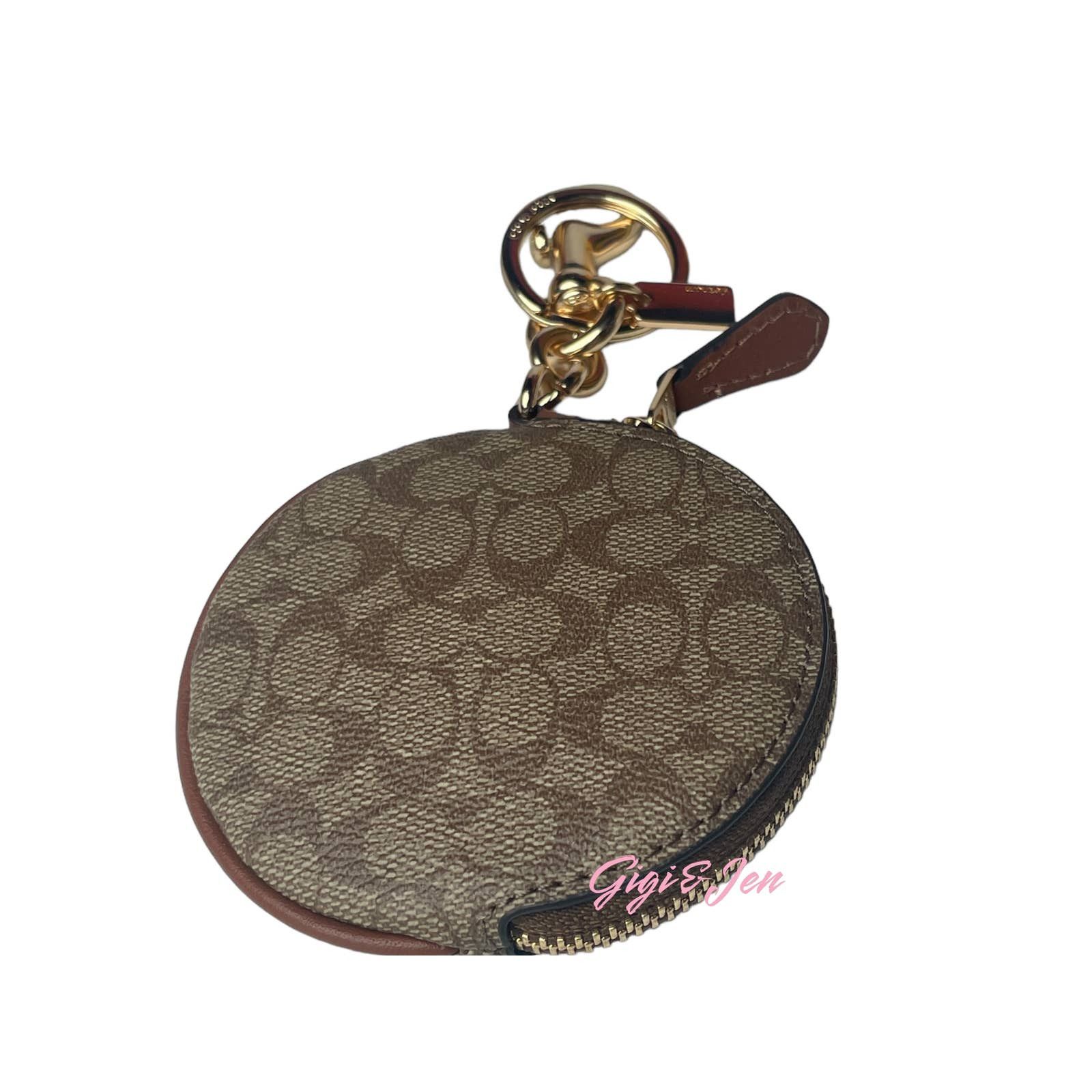 Coach Coach Circular Coin Pouch Bag Charm In Signature Canvas New | Grailed