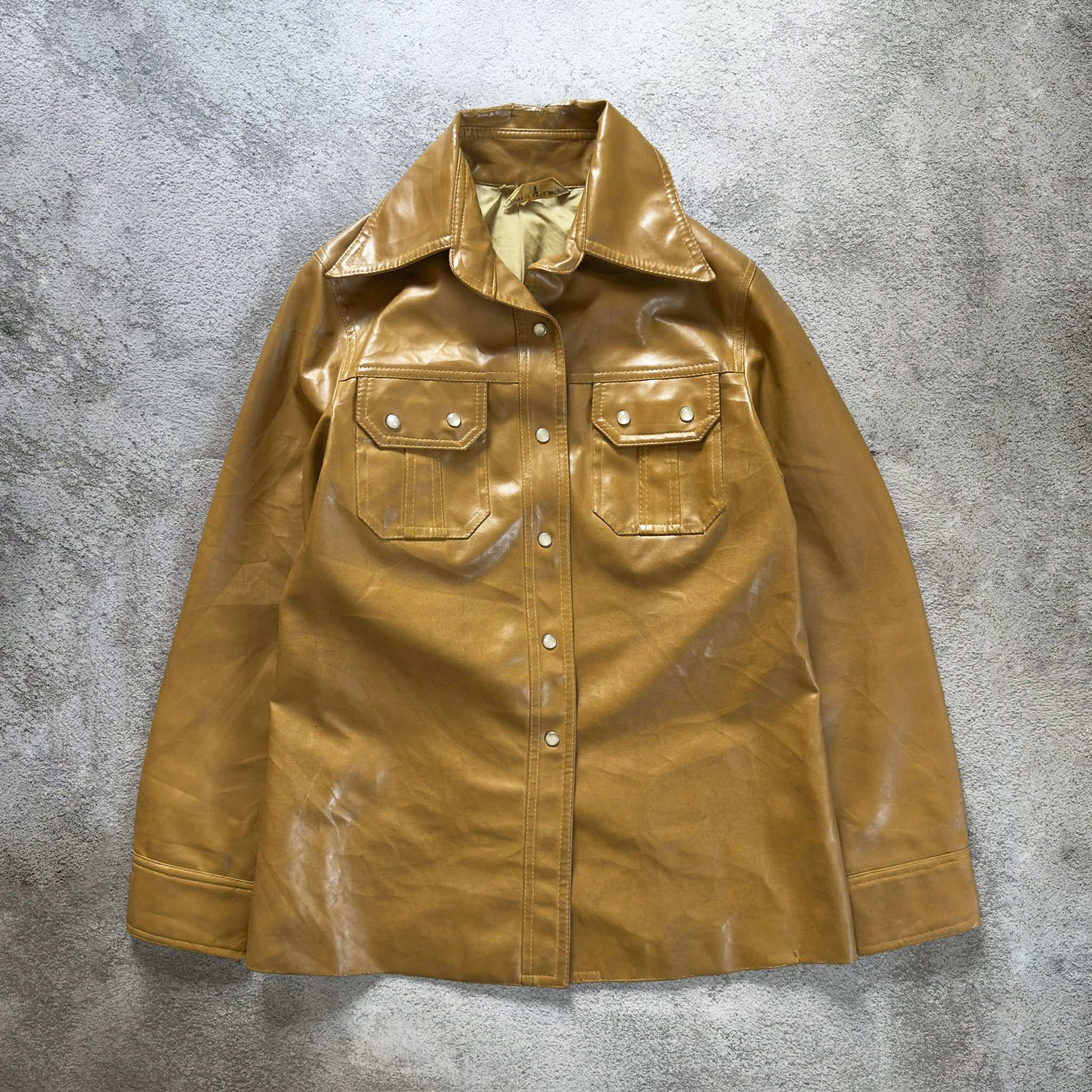 Other Vintage 1950's Dexalon made in USA fabric Leather jacket PVC ...