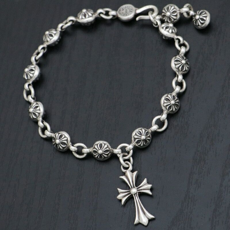 Chrome Hearts Chrome Hearts Cross Ball Tiny Cross Bracelet 10.5 inch Grailed
