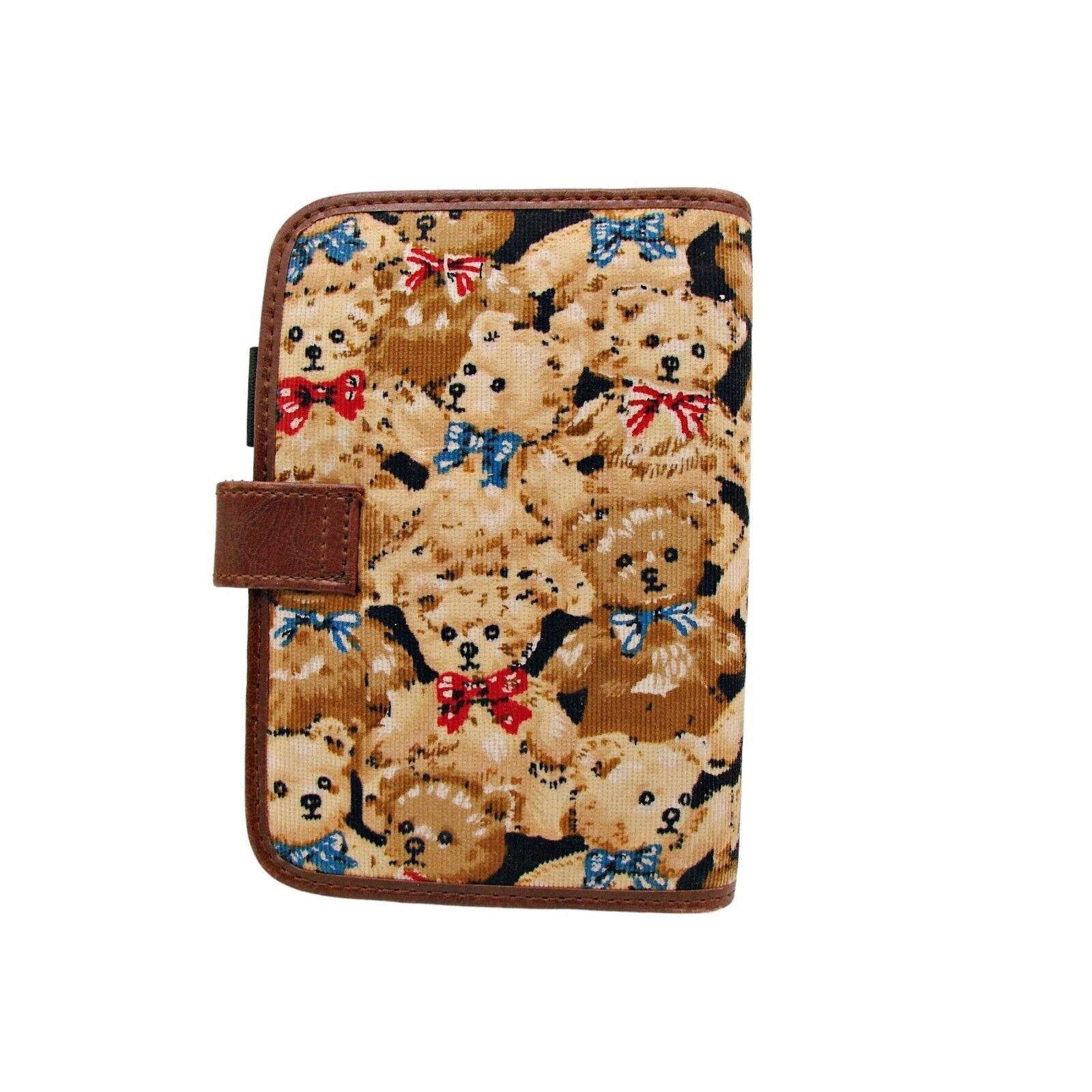 Vintage Teddy Bear Corduroy Day Planner Organizer Button Snap Closur ...