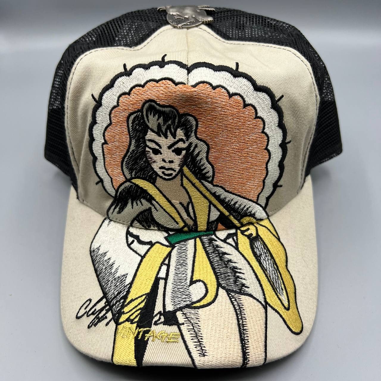 Ed Hardy Vintage Cliff Raven Hat Japanese tattoo Snap back Trucker ...
