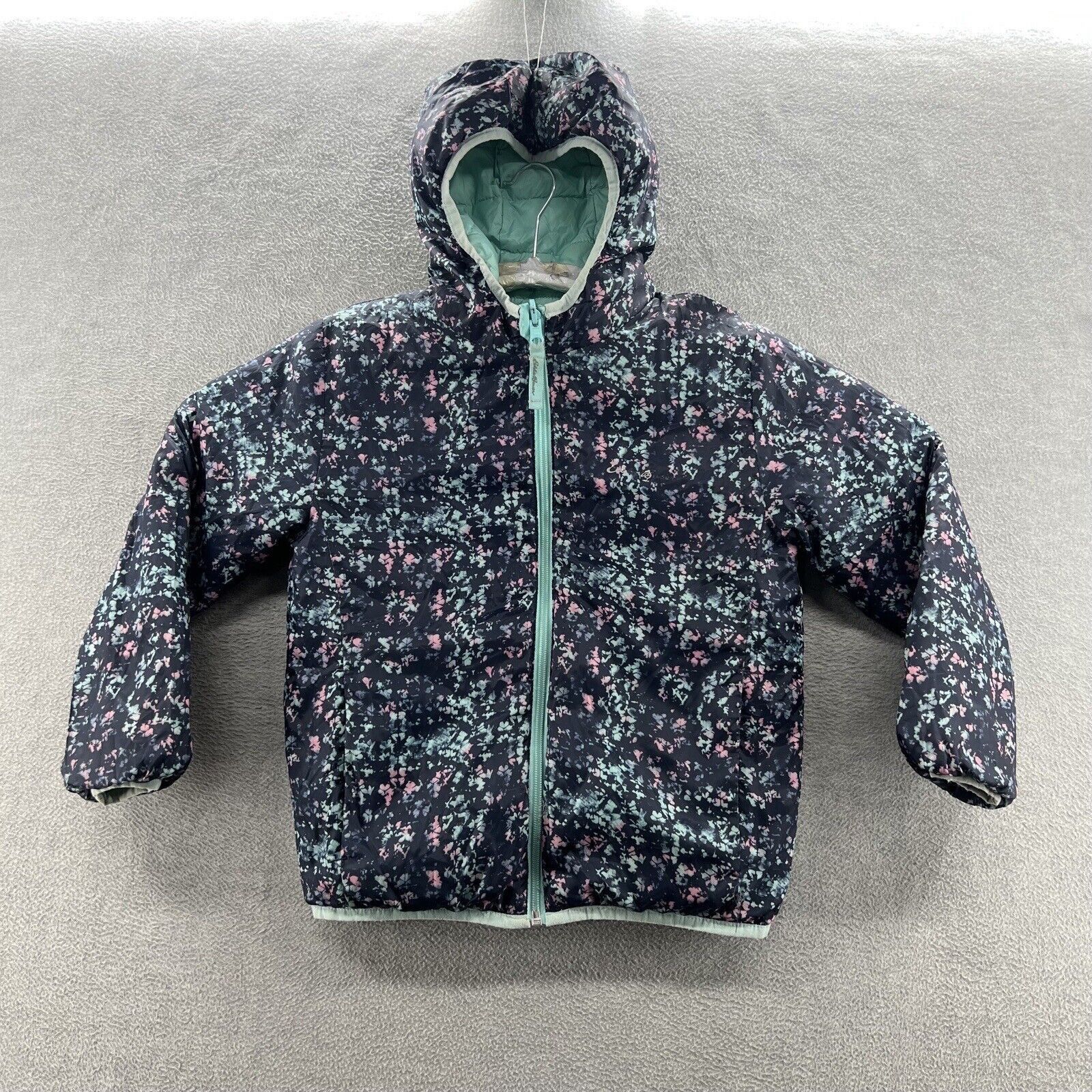 Eddie Bauer eddie bauer girl kids size s (7/8) hooded down fill ...