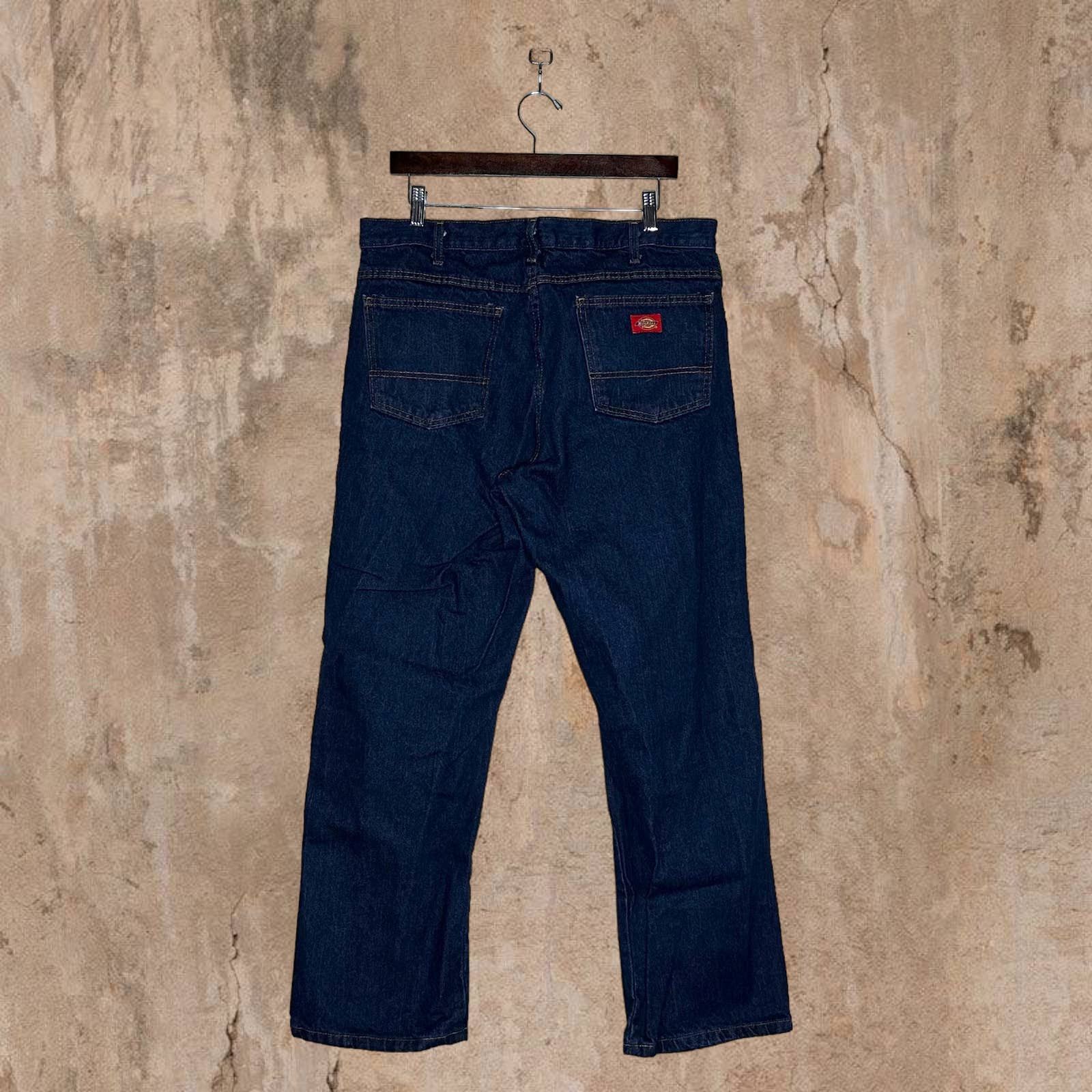 Dickies × Streetwear × Vintage Dickies Work Jeans Dark Wash Denim Red ...