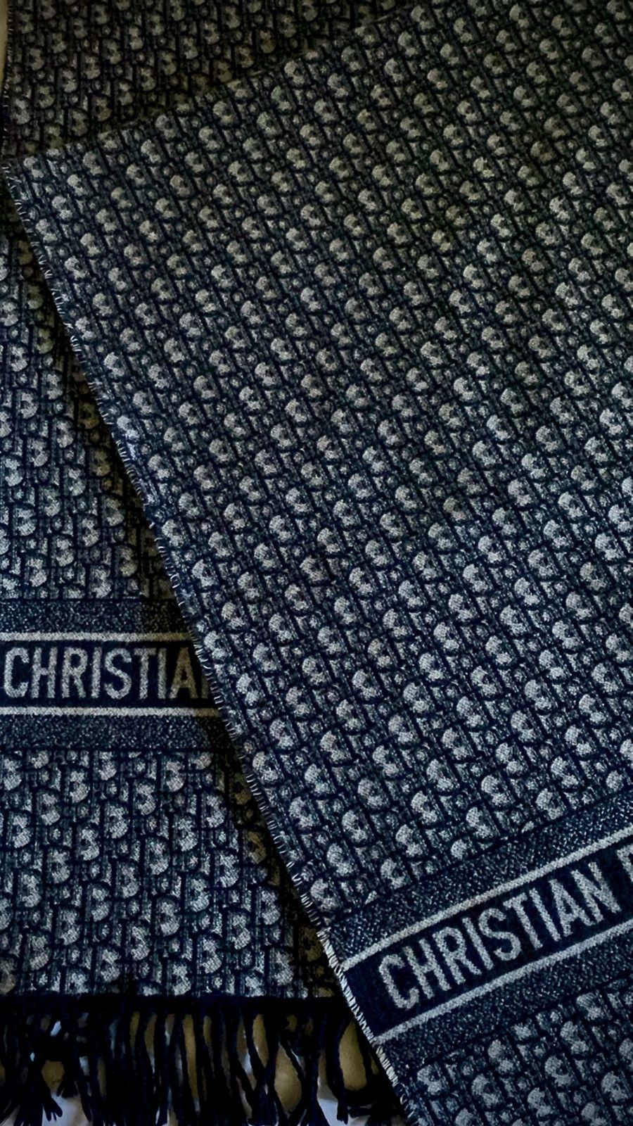 Dior Christian Dior Oblique Cashmere Throw Blanket | Grailed