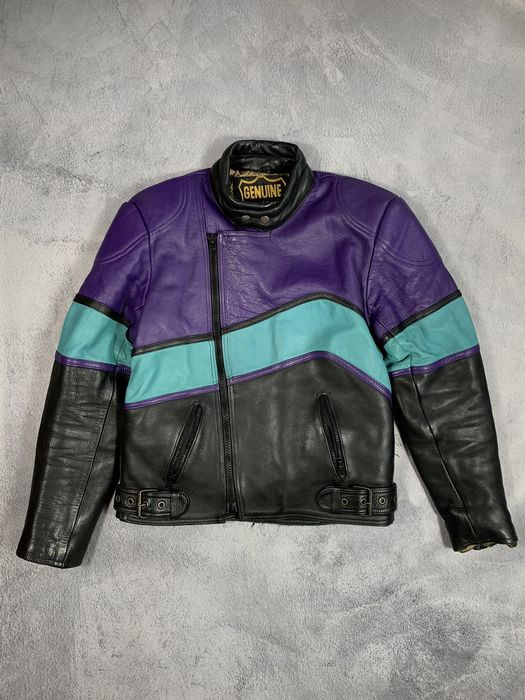Vintage Vintage 90s Leather racing motorcycle biker jacket kadoya M ...