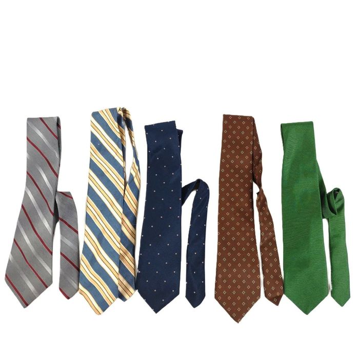 Vintage Set of 5 Silk Classic & Narrow Neck Ties 80s 90s | Grailed