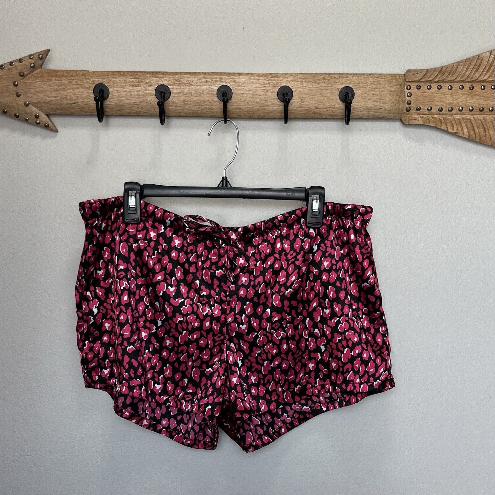 Joe Boxer Joe Boxer | Pink Satin Pajama Shorts Medium Animal Print ...