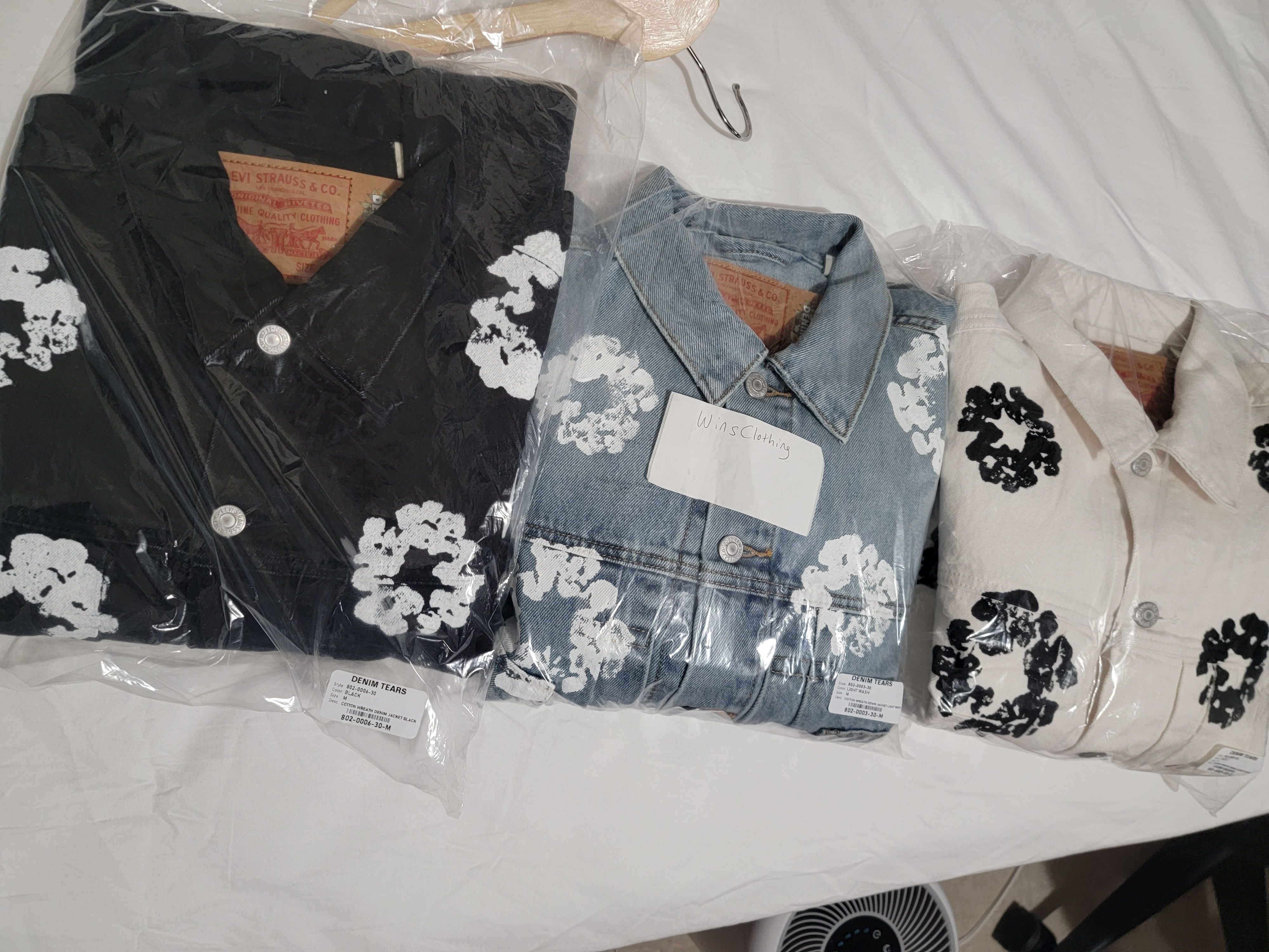 DENIM TEARS Denim Tears Black Denim Jean Jacket Levis | Grailed