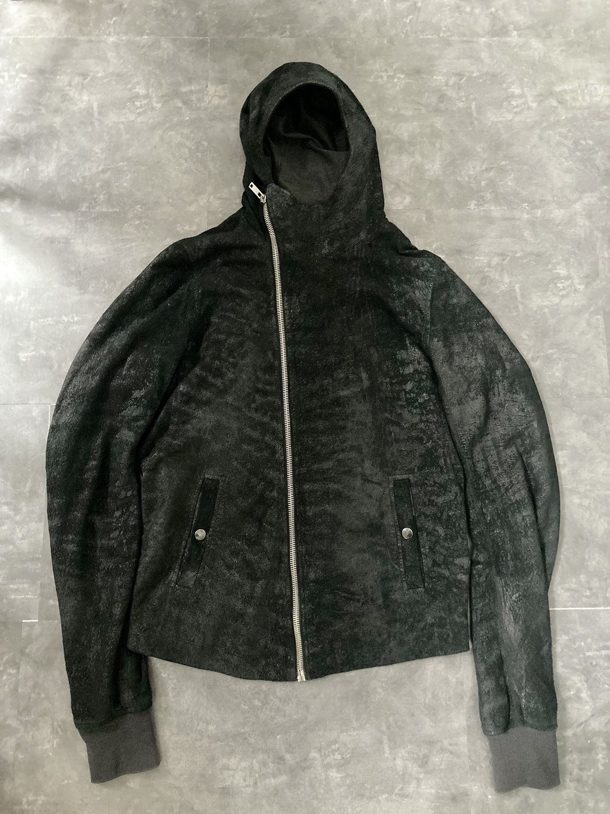 Rick Owens Rick Owens Blistered Lamb Scuba Leather Jacket | Grailed