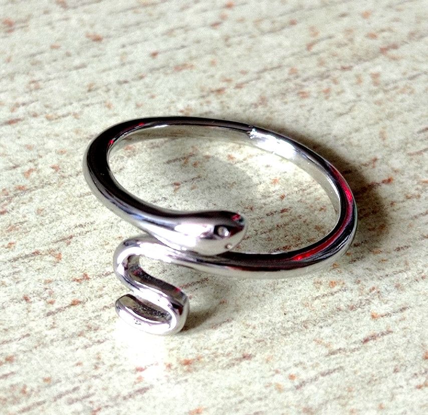 Vintage Punk Snake Tiny Silver Shine Ring Unique | Grailed