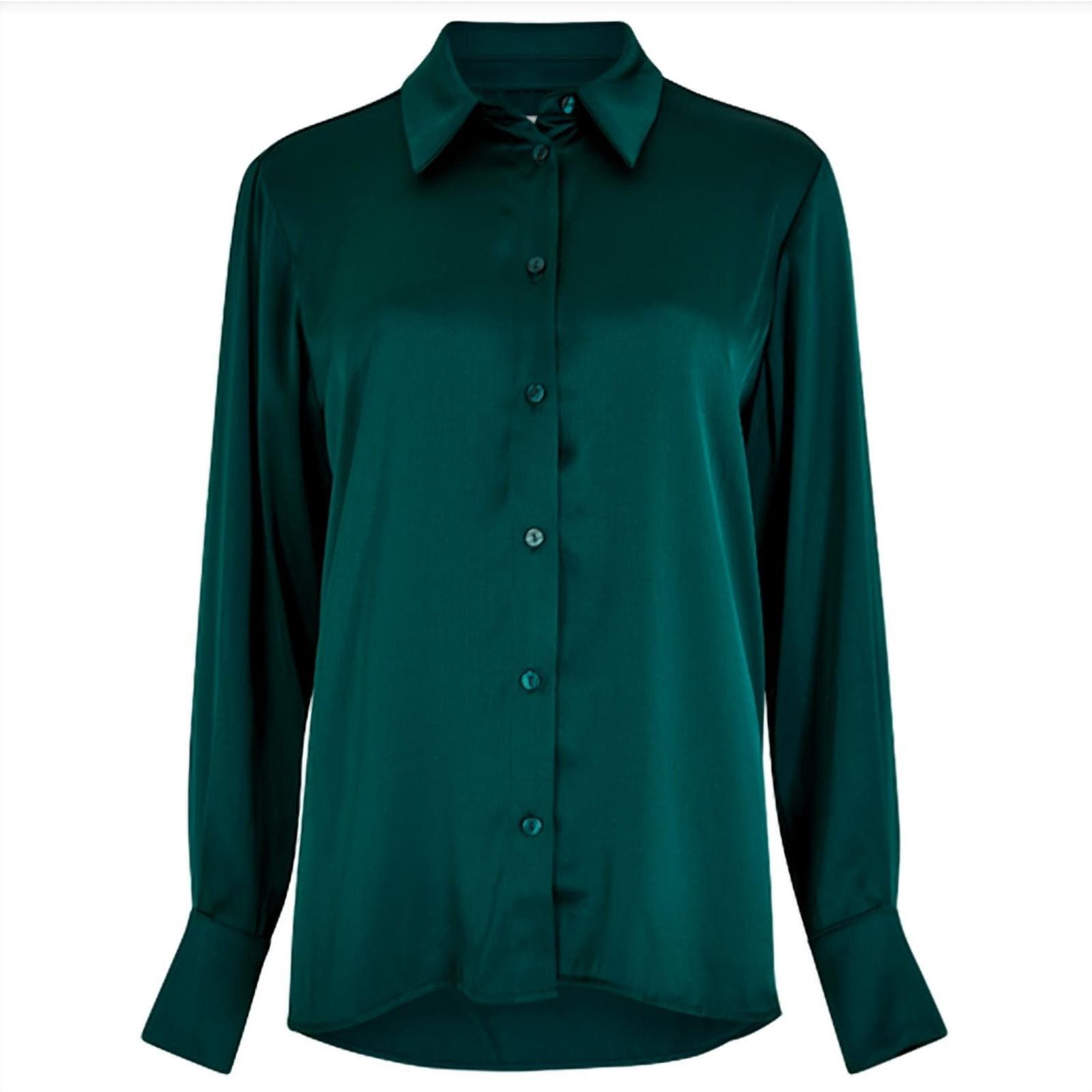 Designer APRICOT The Emerald Satin Shirt In Green | Grailed
